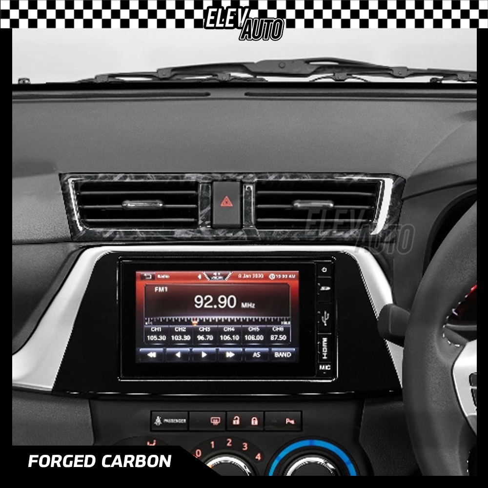 Perodua Bezza Center Aircond Vent Trim Carbon Fiber Black Interior ...