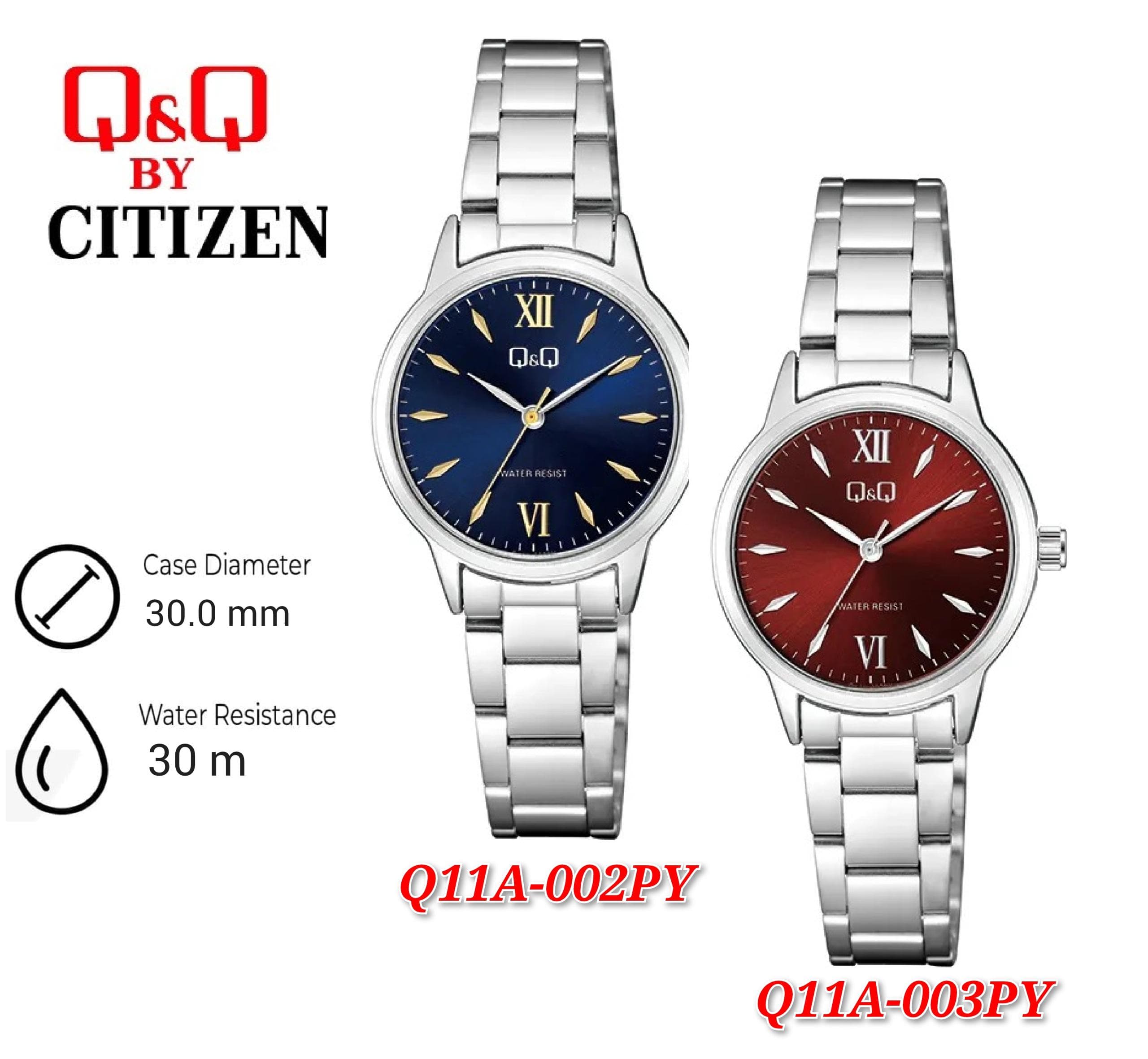 Q&Q by Citizen Q11A Ladies' Stainless Steel Analogue Watch | Shopee ...