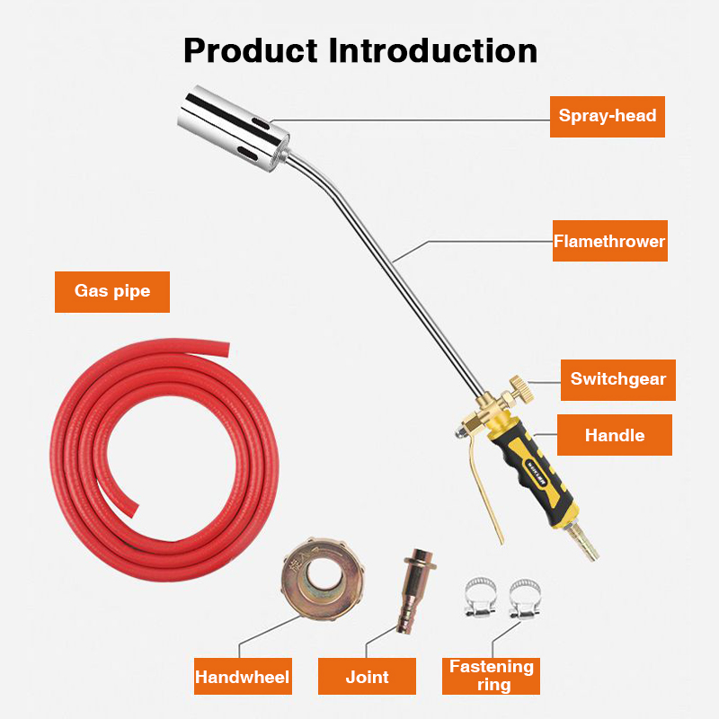 Liquefied Gas Blowtorch Piezo Ignition Sprayer Gas Spray Gun Flame ...