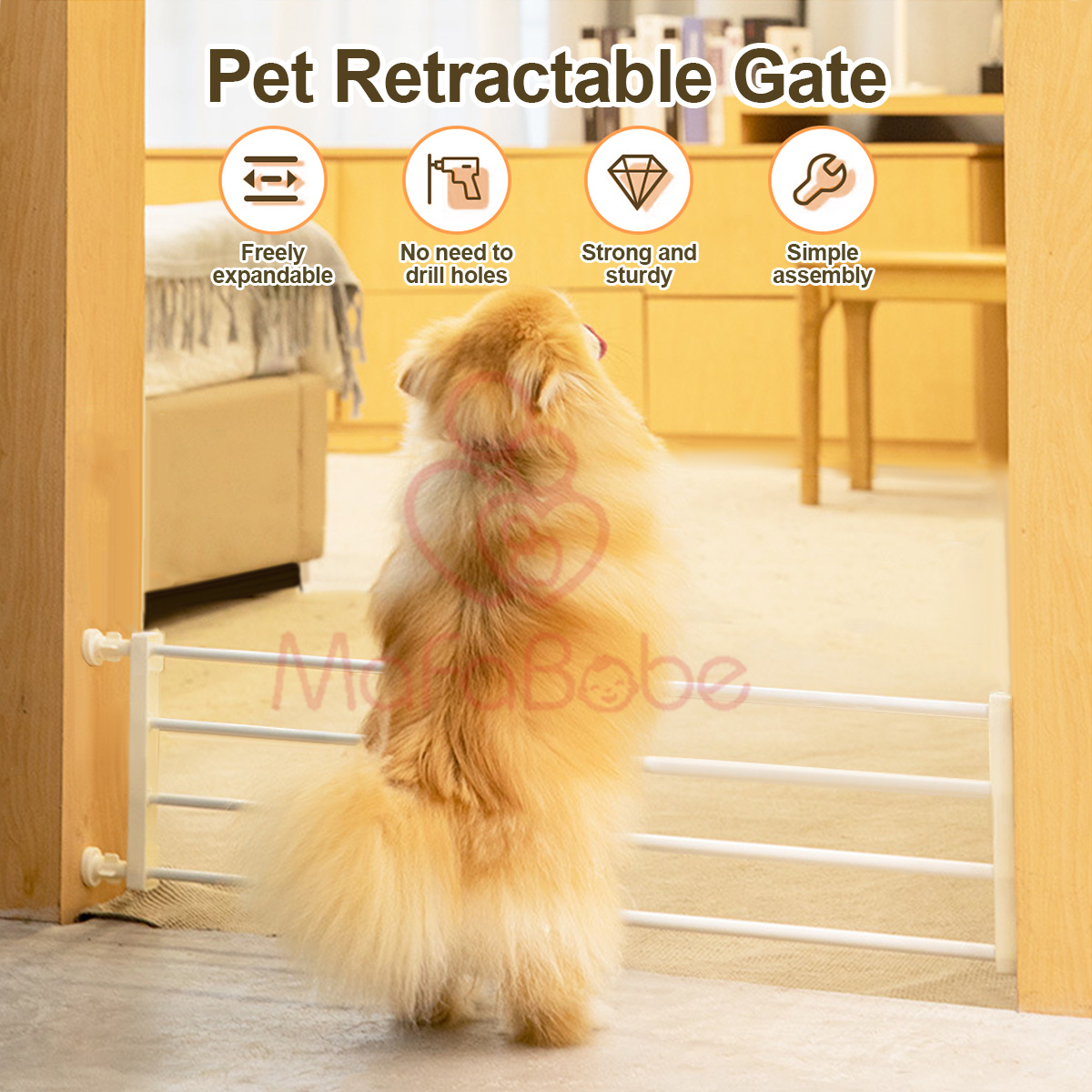 MafaBabe Pet fence safety gate partition safety gate pet railing ...