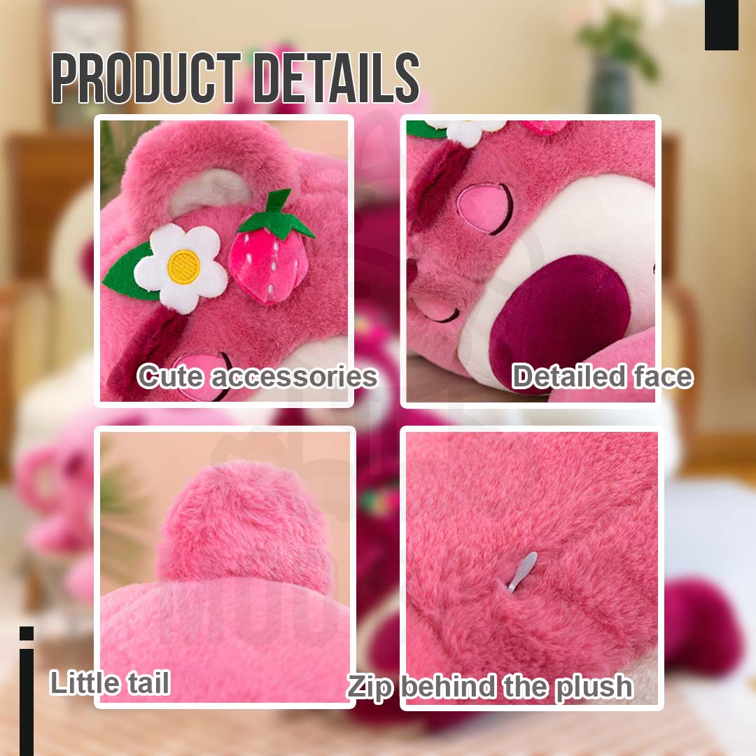 ⭐Moo Baby Patung Lotso Bear Boneka Lotso Strawberry Bear Lotso Doll ...