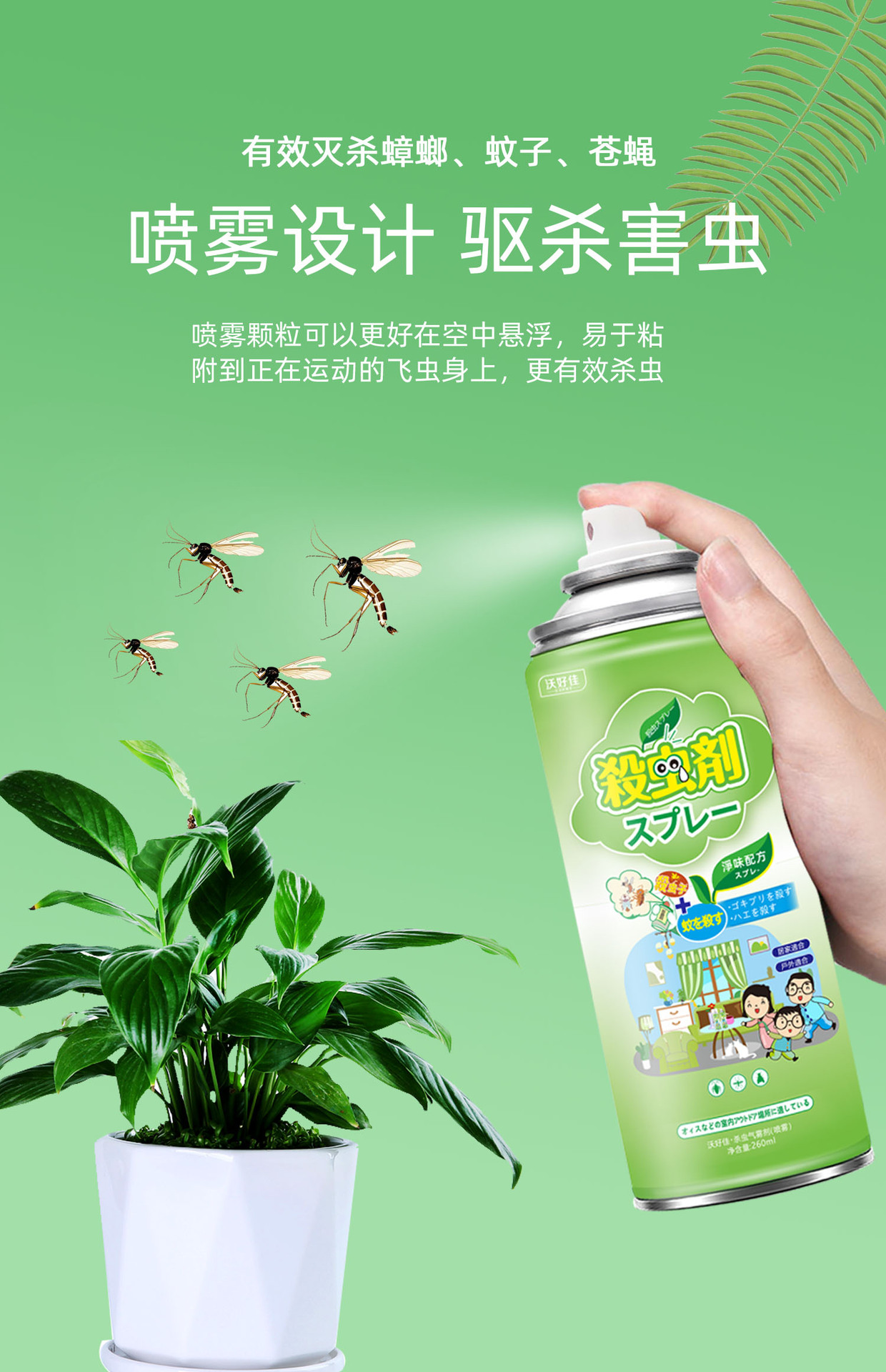 Insect Repellent Spray (260 ml) 驱蚊花露水 杀虫喷雾剂 防蚊子 驱蚊 Mosquito Repellent ...