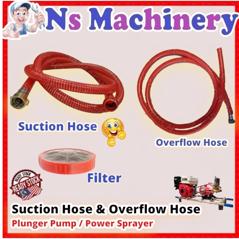 40bar 45# 2.3meter Plunger Pump/Power Sprayer Suction Hose Overflow ...