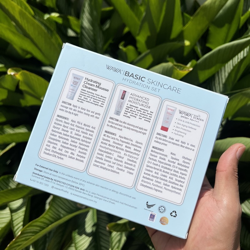 WAWA HYDRATION SET | WAWA SKINCARE F.O.C. HYDRATION MASK | Shopee Malaysia