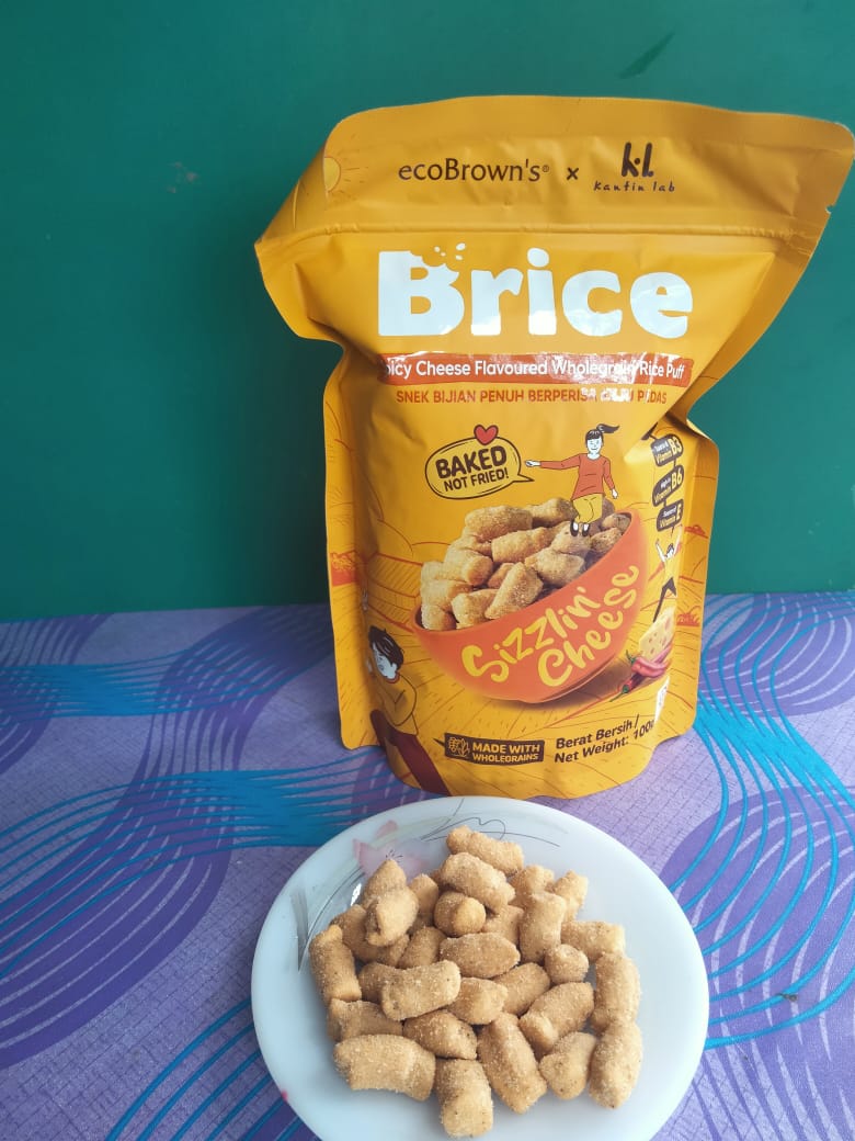Ecobrown's Brice Wholegrain Rice Puff (Spicy Cheese Flavoured & Seaweed ...