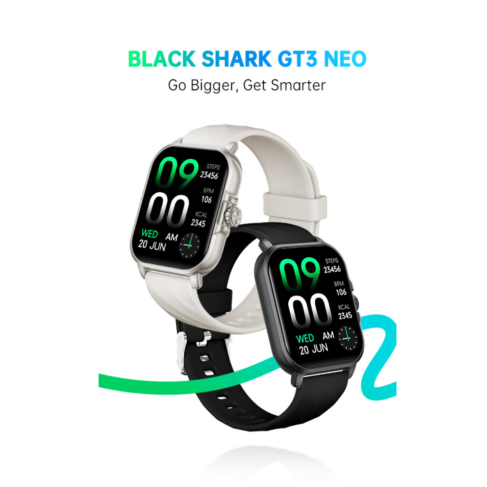 Black Shark GT3 NEO Smartwatch | 2.01” Vibrant Display | 24H Health ...
