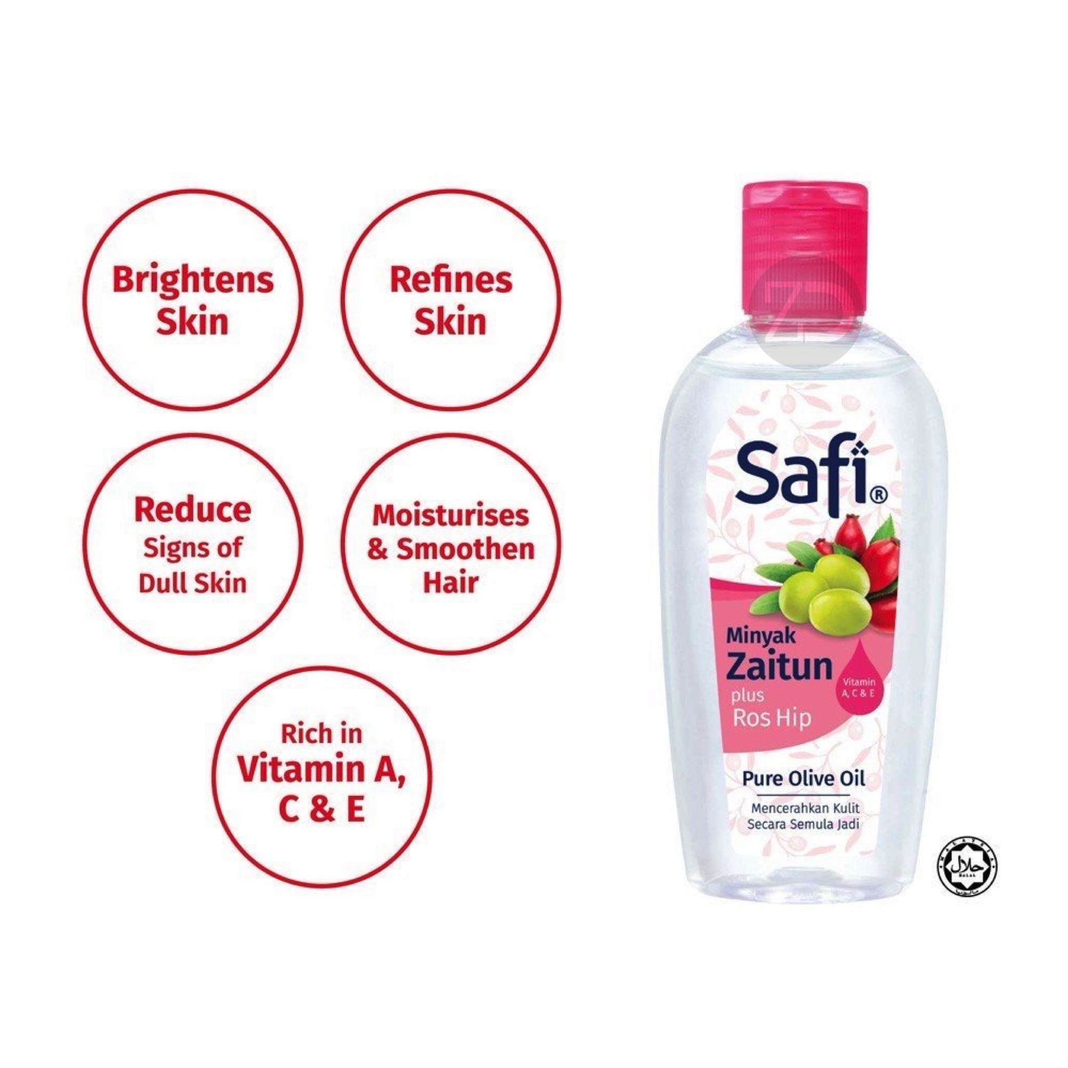 Safi Minyak Zaitun 50ml/150ml/180ml (Serai/Olive Oil/Ros Hip/Gamat ...