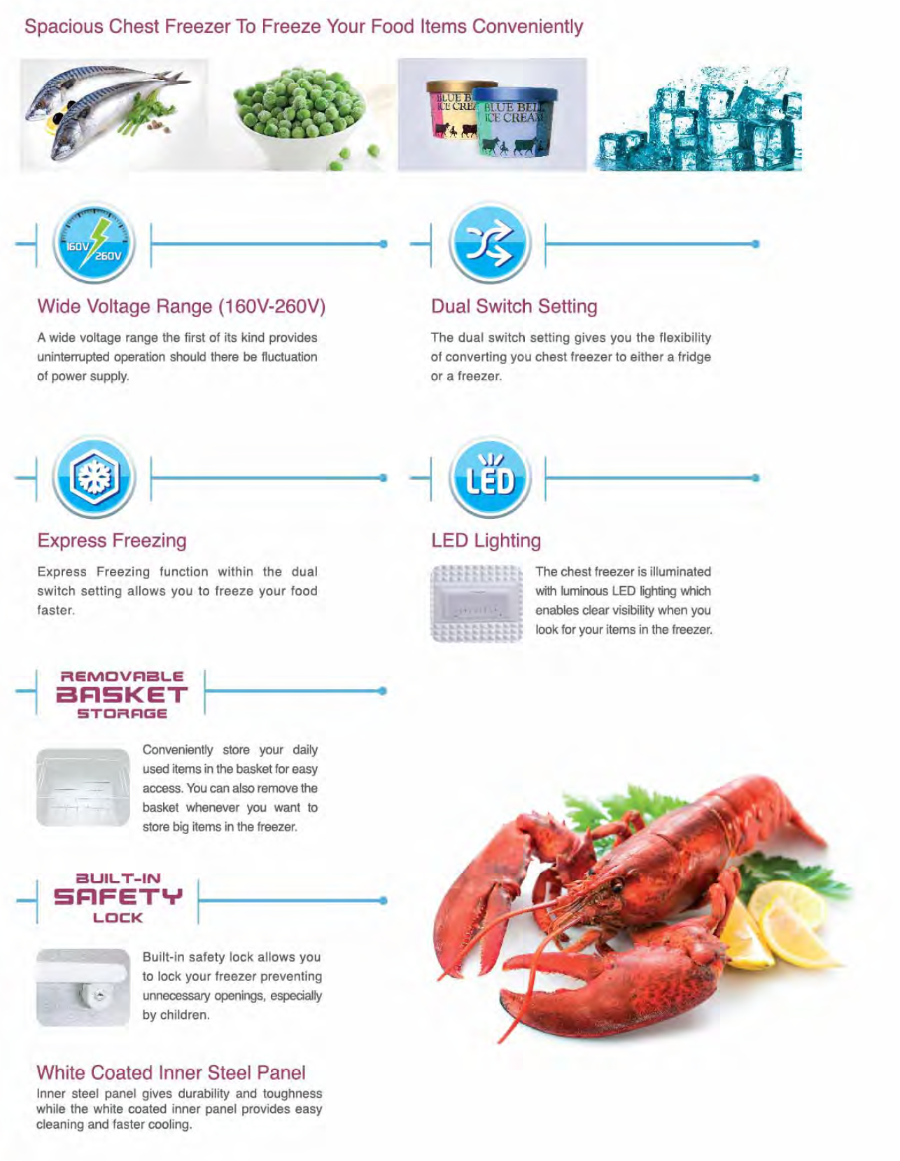 Sharp (SJC-218 / SJC218) Chest Freezer 220L Dual Cooling Mode (Fridge ...