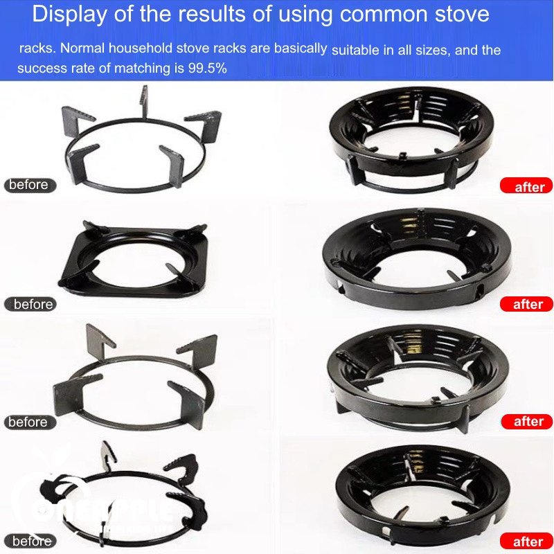 4/5 HOLE BLACK Gas Stove Windproof Gas Cooker Stove Anti Sleep Teeth ...