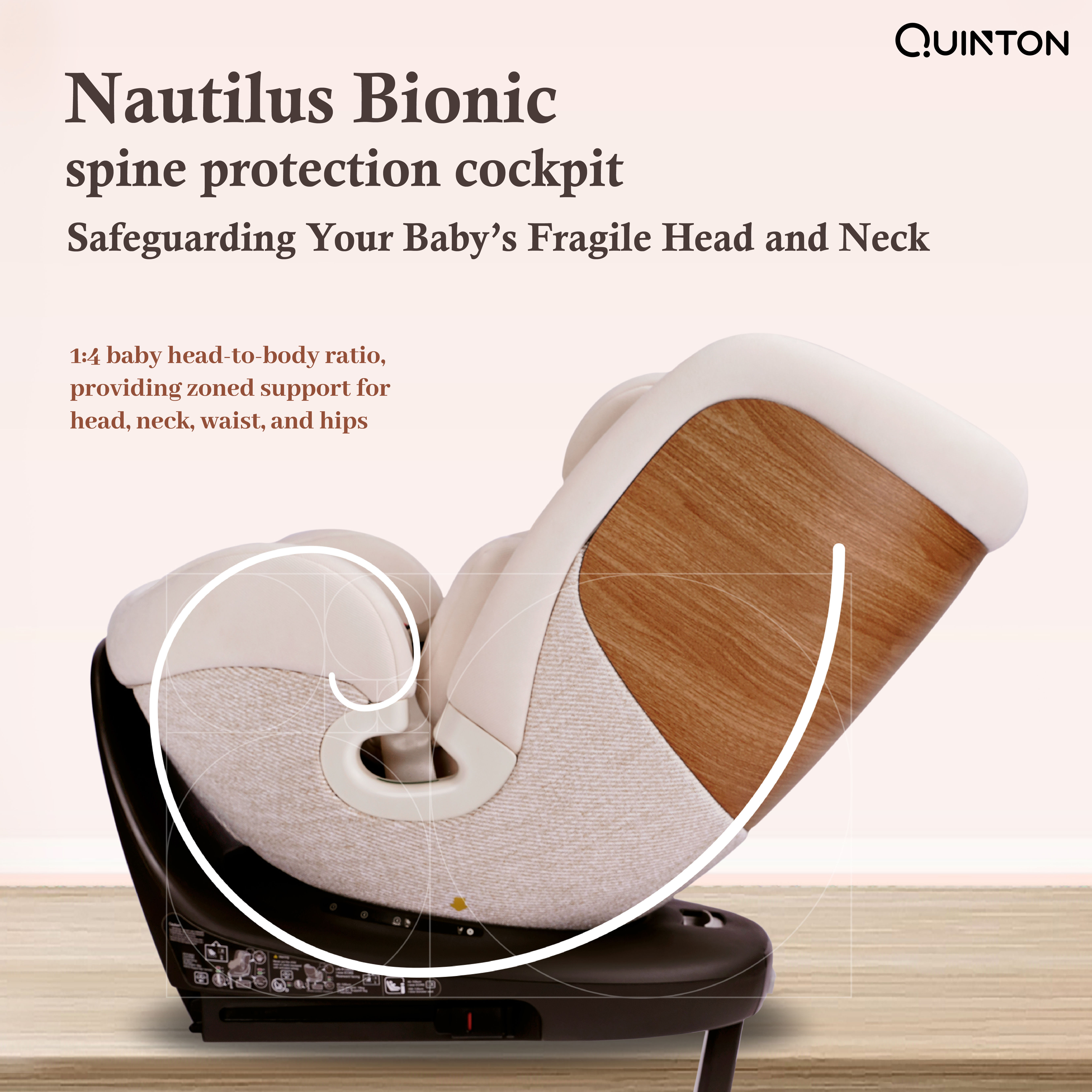 Quinton Maple 360 Car Seat– Kerusi Keselamatan Bayi Premium, Pusing 360 ...