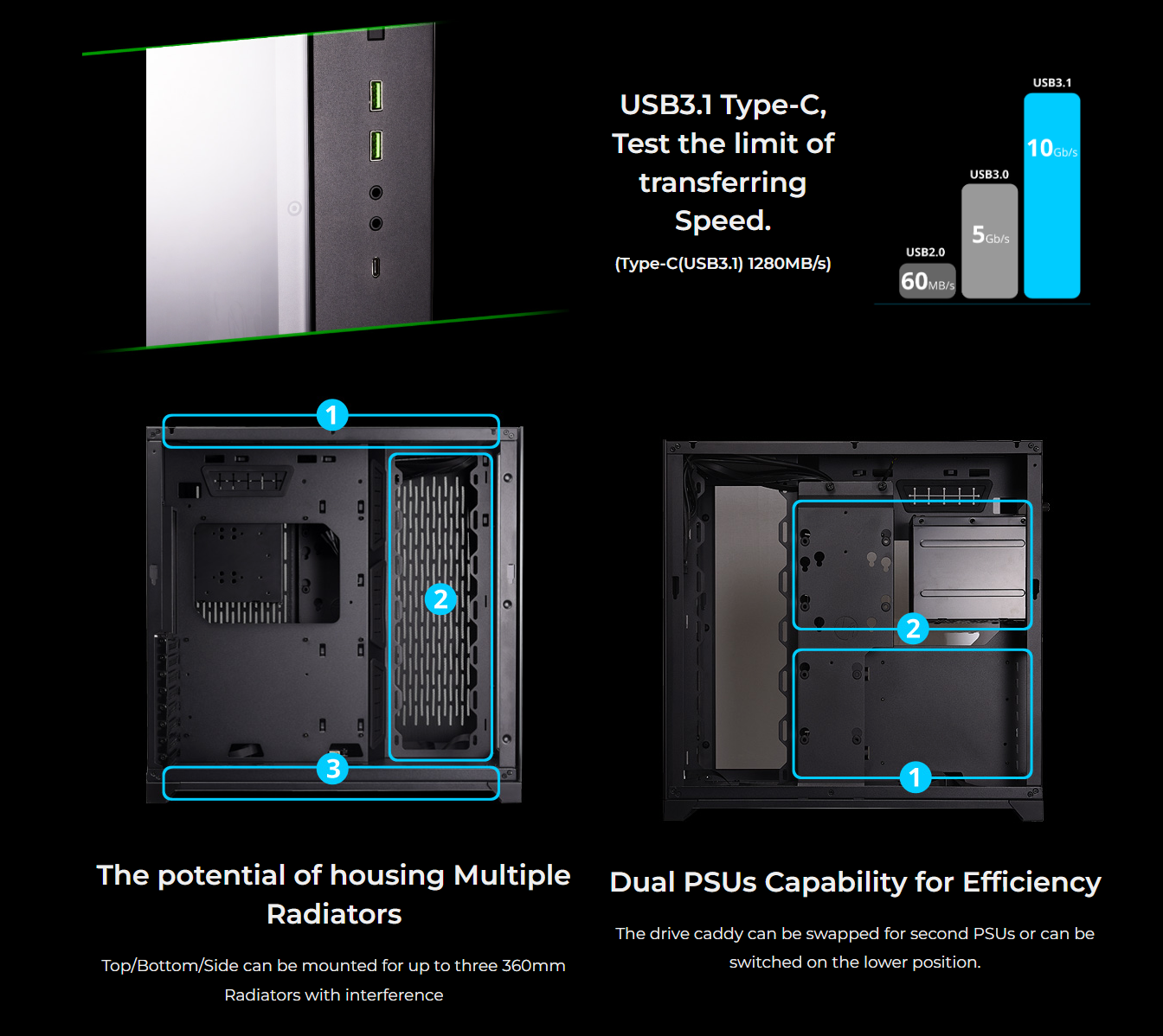 LIAN LI O11 DYNAMIC RAZER EDITION TG E-ATX Chassis - Razer Edition ...
