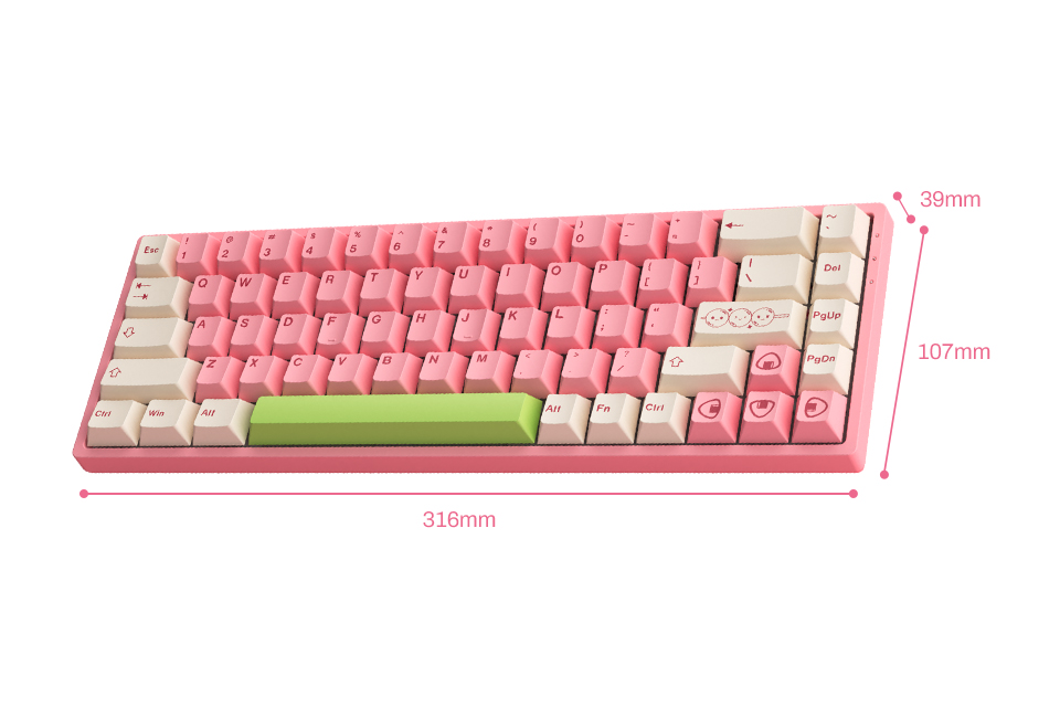 Akko Mochi & Dango 3068B Plus Fully Assembled Multi-Mode Wireless Hot ...