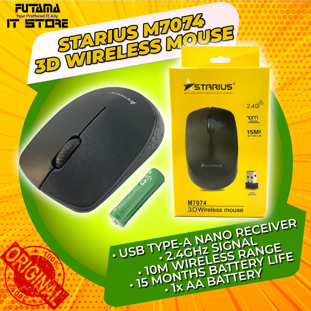 Starius M7074 3D Wireless Mouse | Shopee Malaysia