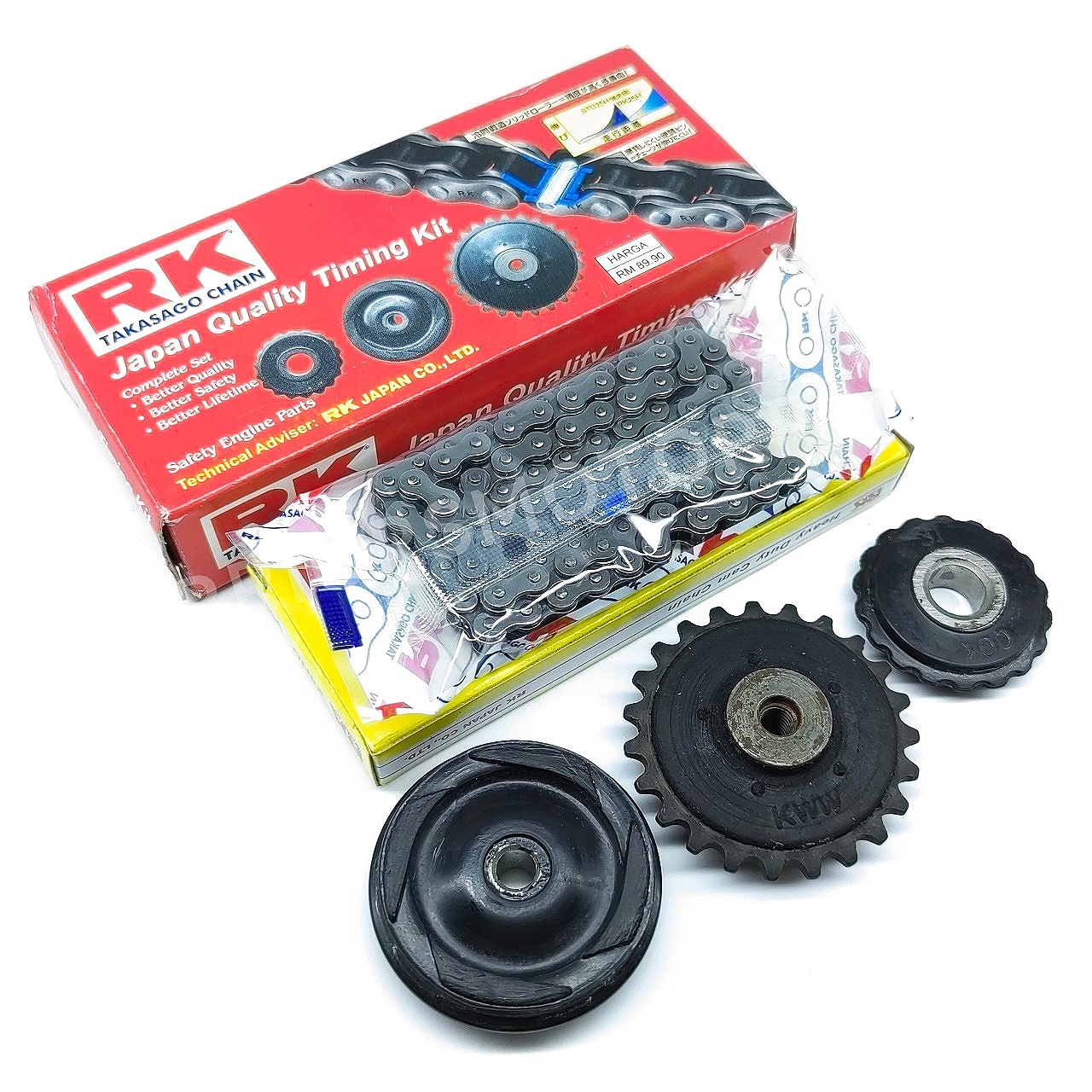 HONDA WAVE110/W110/DASH [RK] TIMING CHAIN (90L) ROLLER COMPLETE SET ...