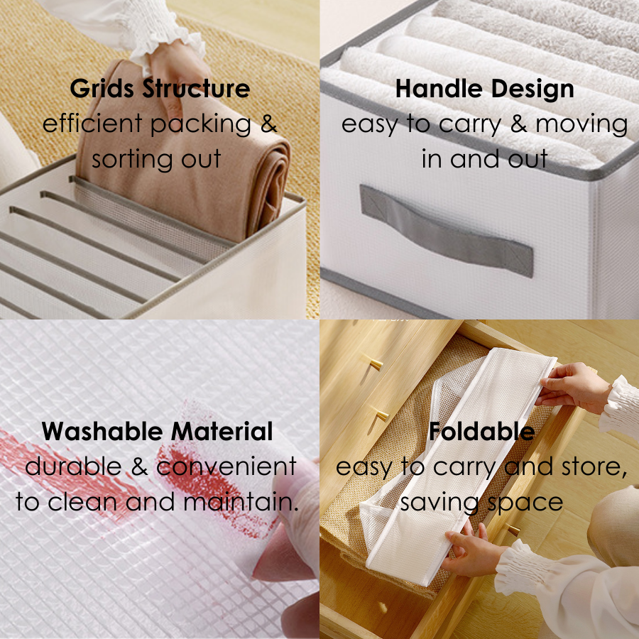 Wardrobe Organizer Clothes Organizer Fabric Storage Box Tudung ...