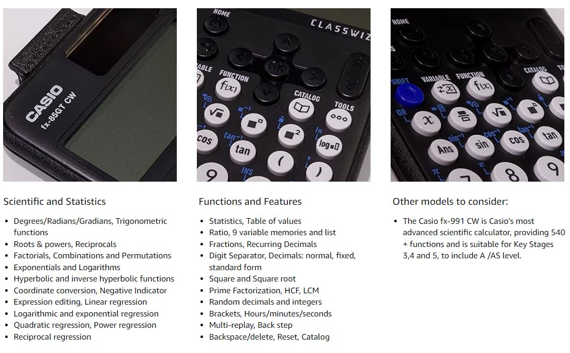 Casio FX-85GTCW Scientific Calculator, Black | Shopee Malaysia