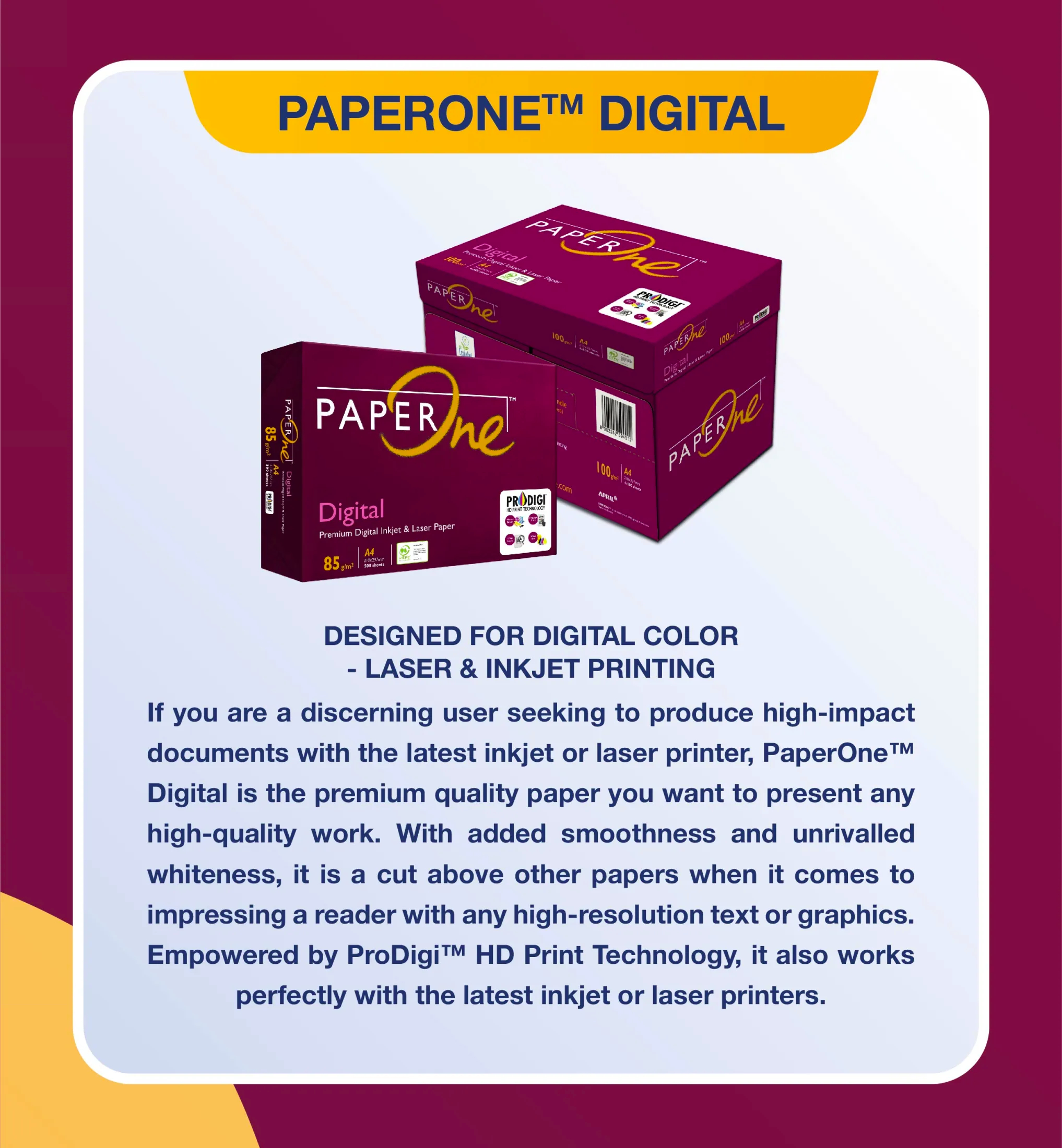 PaperOne A4 Digital Paper 100gsm 2000 Sheets (4 Reams) | Shopee Malaysia