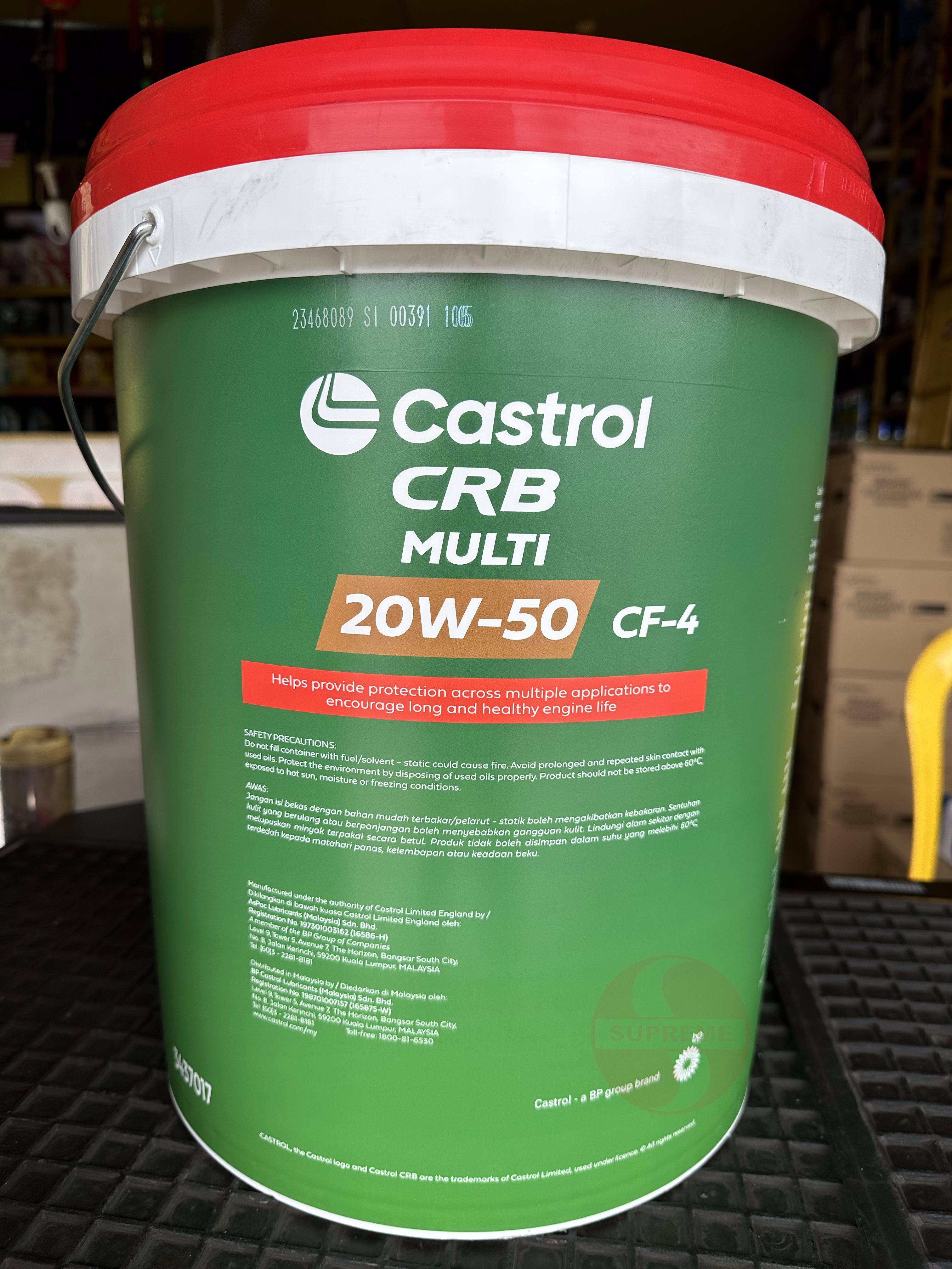 S2U Castrol Engine Oil CRB Multi 20W-50 CF-4 20Liter For Diesel Enjin ...