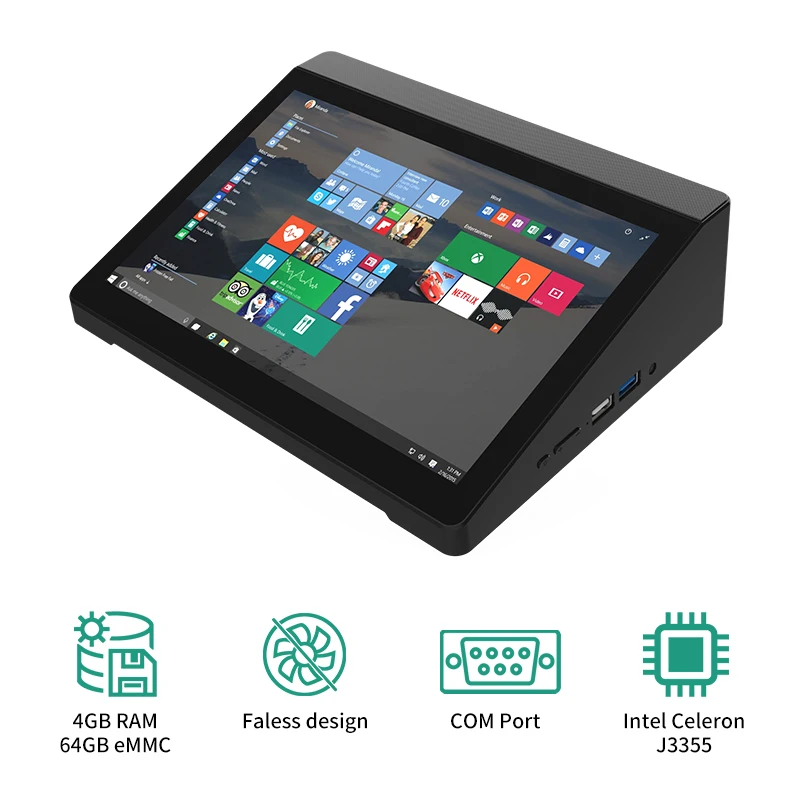 10.1" F6APL Mini PC Touch Screen Tablet Pad Windows 10 4G 64G Pocket ...