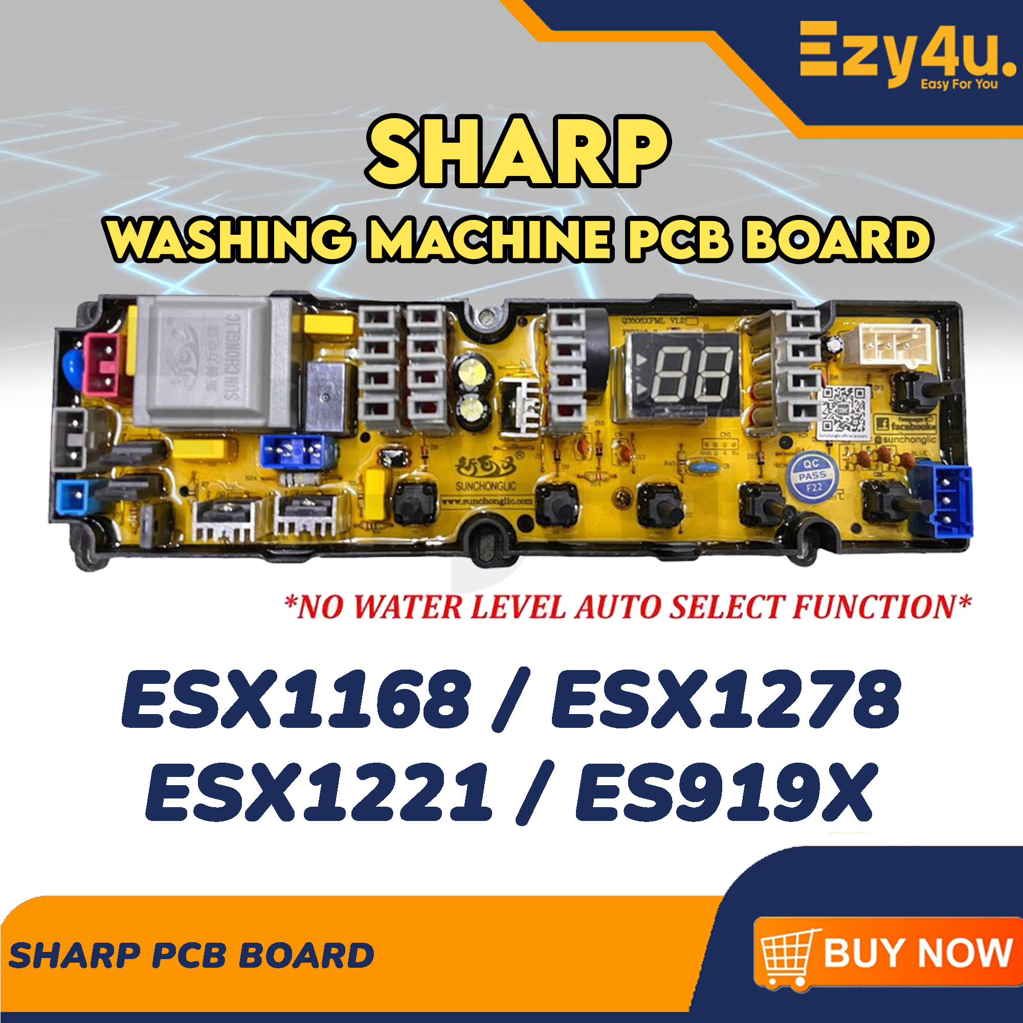 SHARP WASHING MACHINE PCB BOARD ESX1168 ESX1278 ESX1221 ES919X | Shopee ...