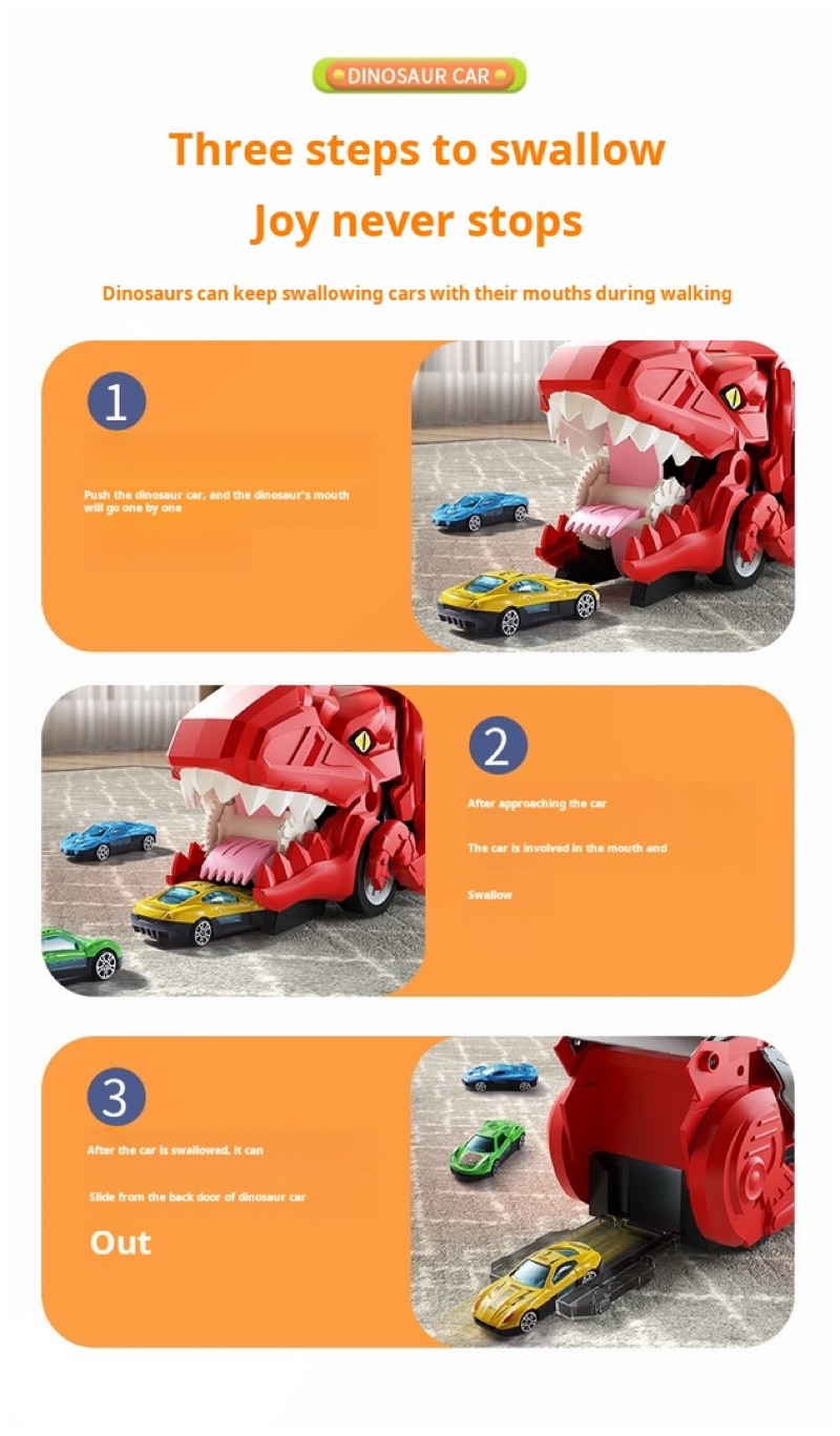 Hot Wheels Dinosaur Eating Cars Educational Toy Novelty Dinosaur ...