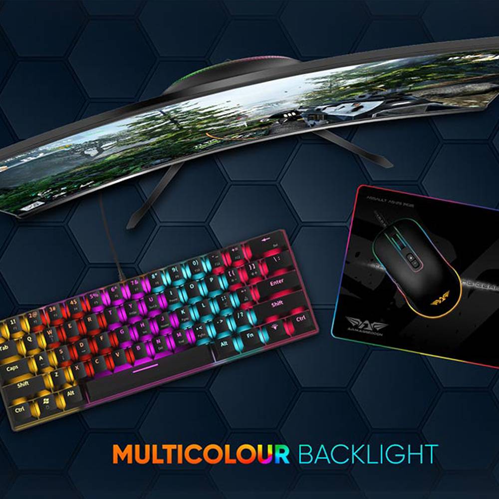 Armaggeddon MKA 1C Neo LED Backlight Mechanical Gaming Keyboard 61 Key ...