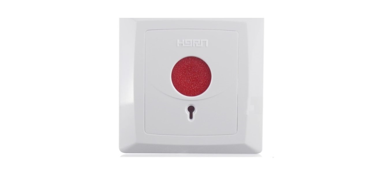 Wired Burglar Alarm ABS Emergency Panic Button 3"x3" Faceplate 85x85x33 ...