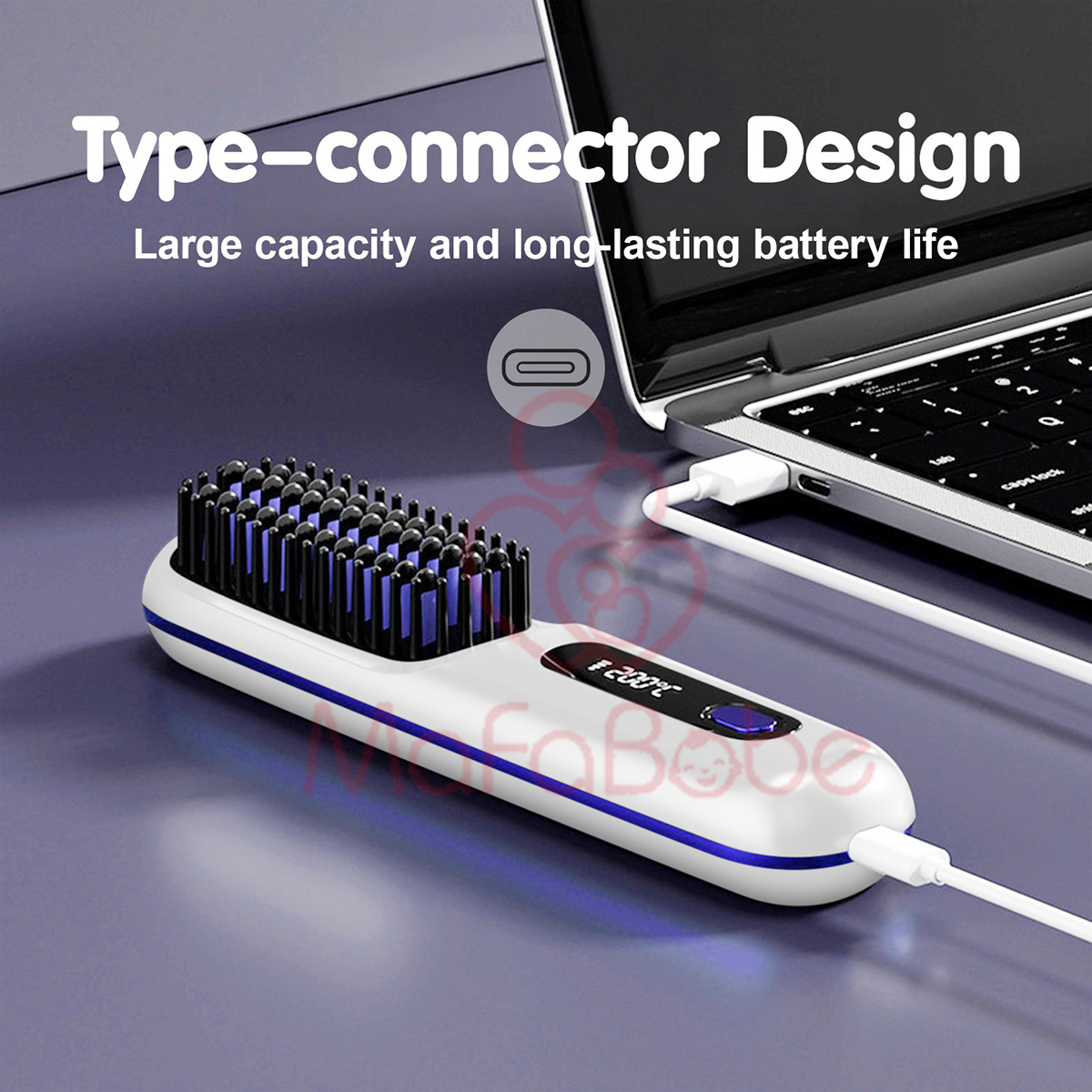 Mafababe hair straightener electric heating comb anti-scalding mini ...