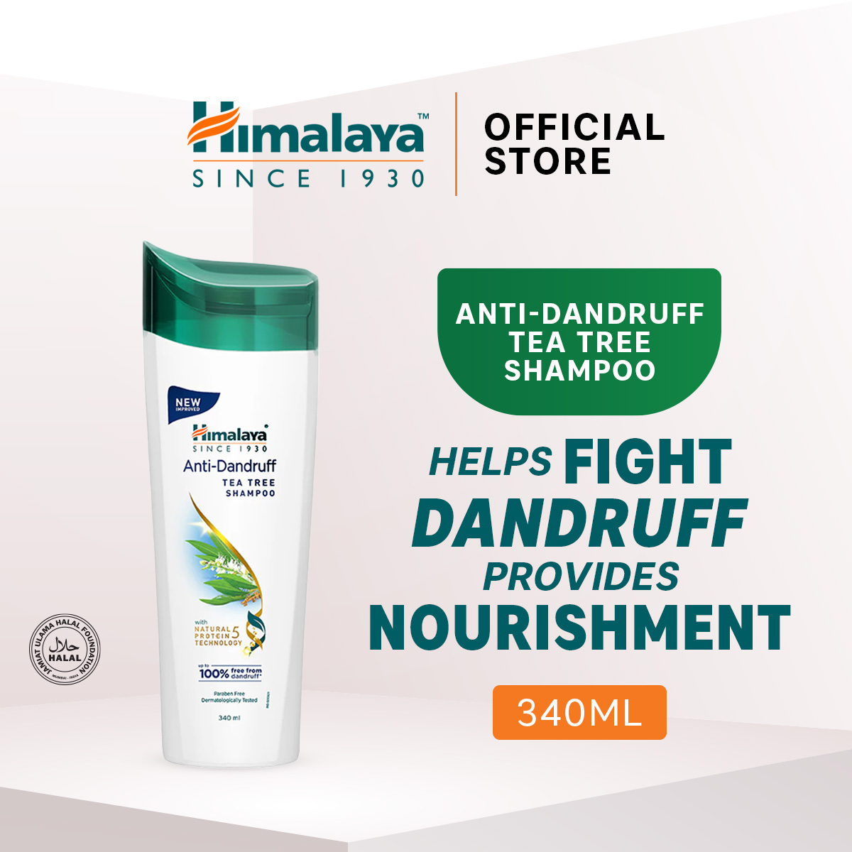 Himalaya Anti-Dandruff Tea Tree Shampoo 340 ML (Dandruff Control ...