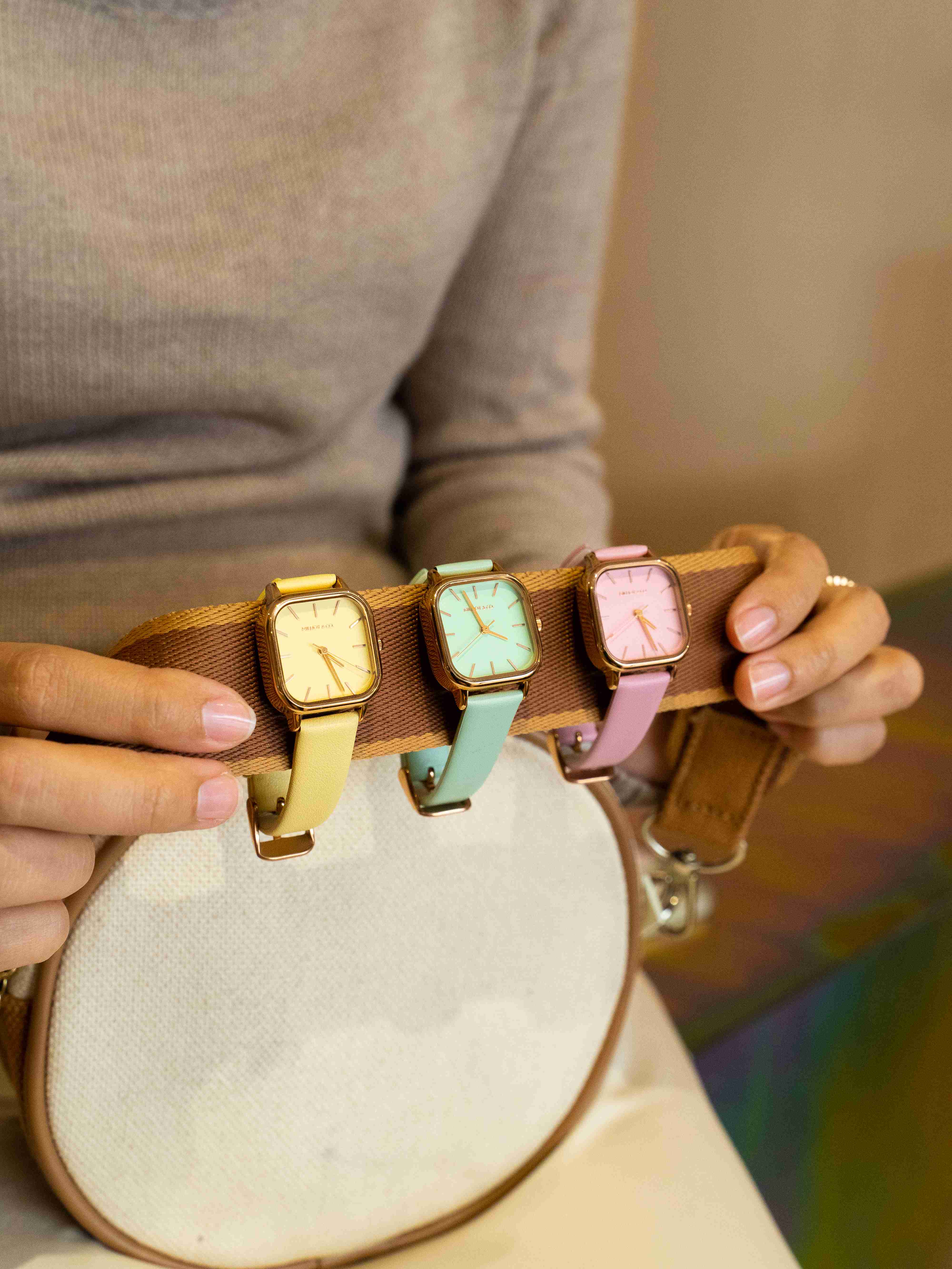 Milliot & Co Ainsley Rose Gold Leather Strap Watch | Shopee Malaysia