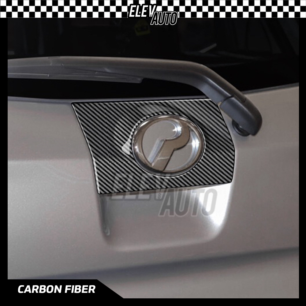 Perodua Axia 2023 2024 CARBON CHROME BLACK Tailgate Logo Frame Trim ...
