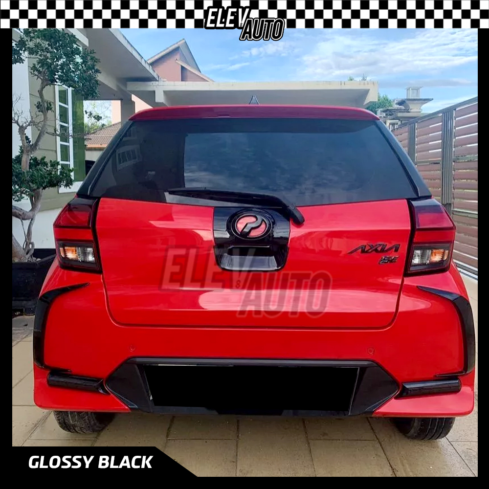 Perodua Axia 2023 2024 CARBON CHROME BLACK Tailgate Logo Frame Trim ...