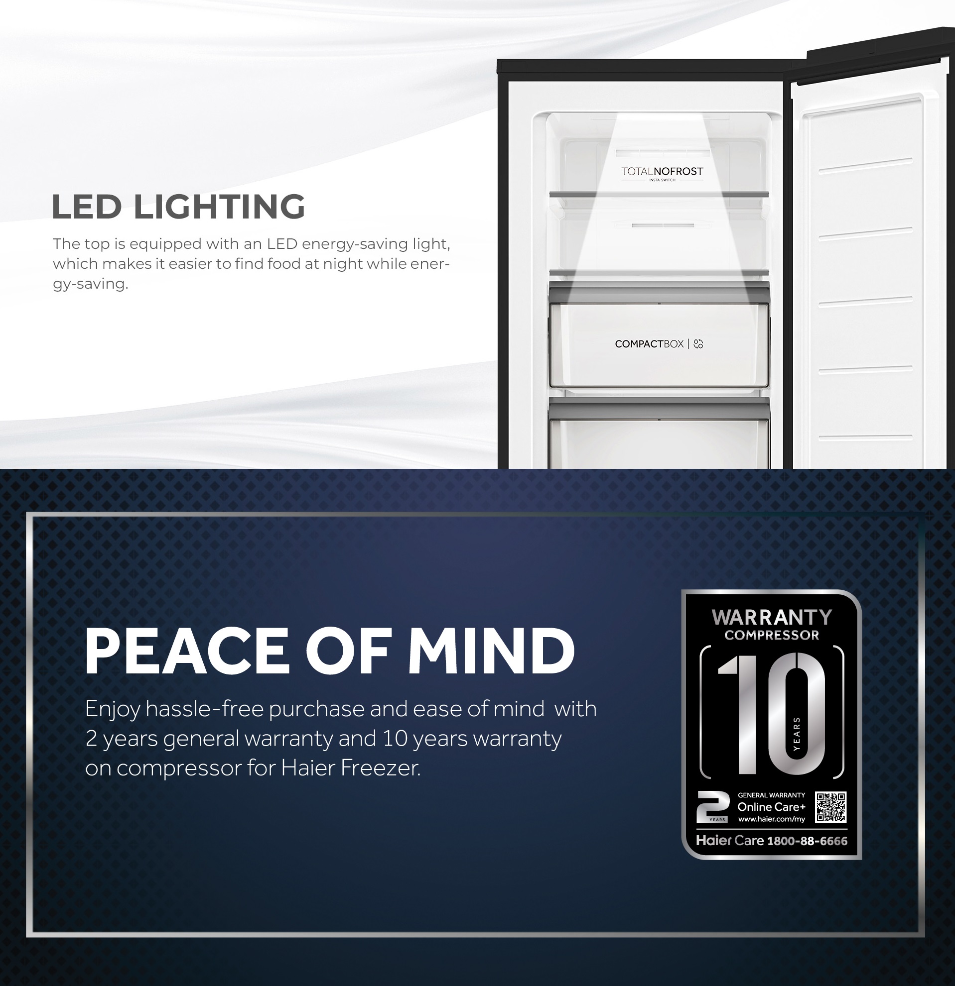 Haier Upright Freezer (Freezer Fridge) | HUR-181NE PUF-1350D (1 Door ...
