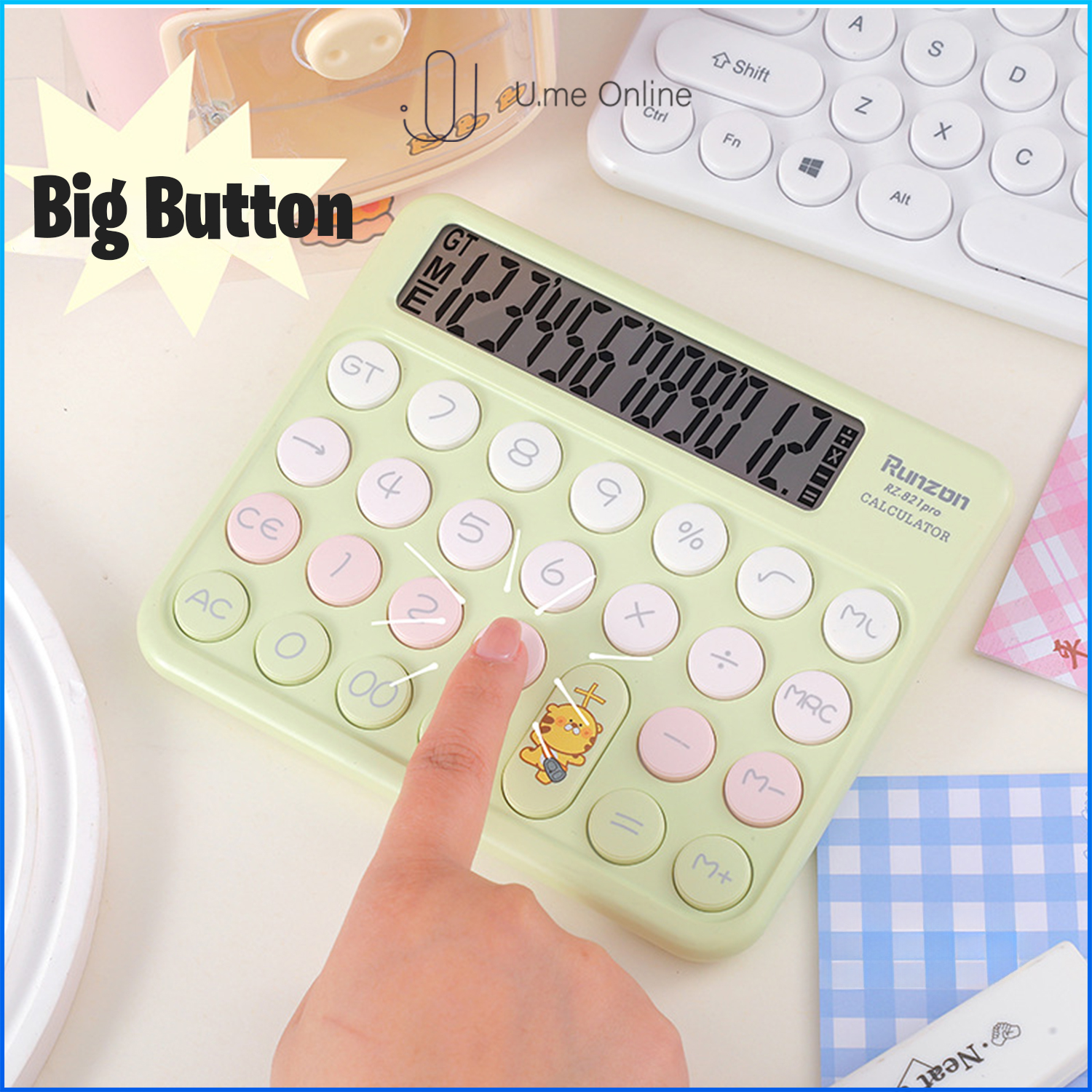 U.me Cute Cartoon High-Quality Calculator for Students and Office Use ...