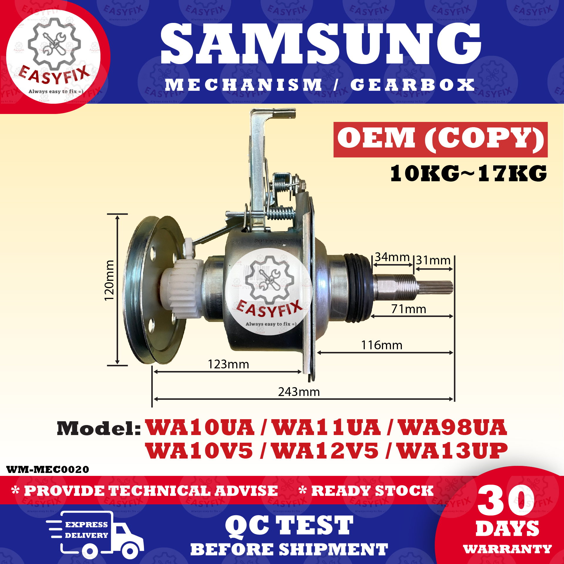 (ORIGINAL FACTORY) WA10UA / WA11UA / WA98UA / WA10V5 / WA12V5 / WA13UP ...