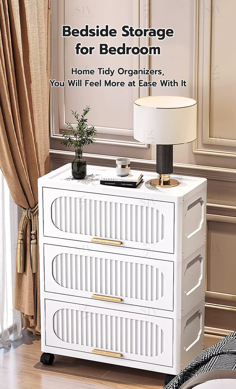 SIV 32-70cm Durabox Cabinet Drawer Flip Top Storage Plastic Wardrobe ...