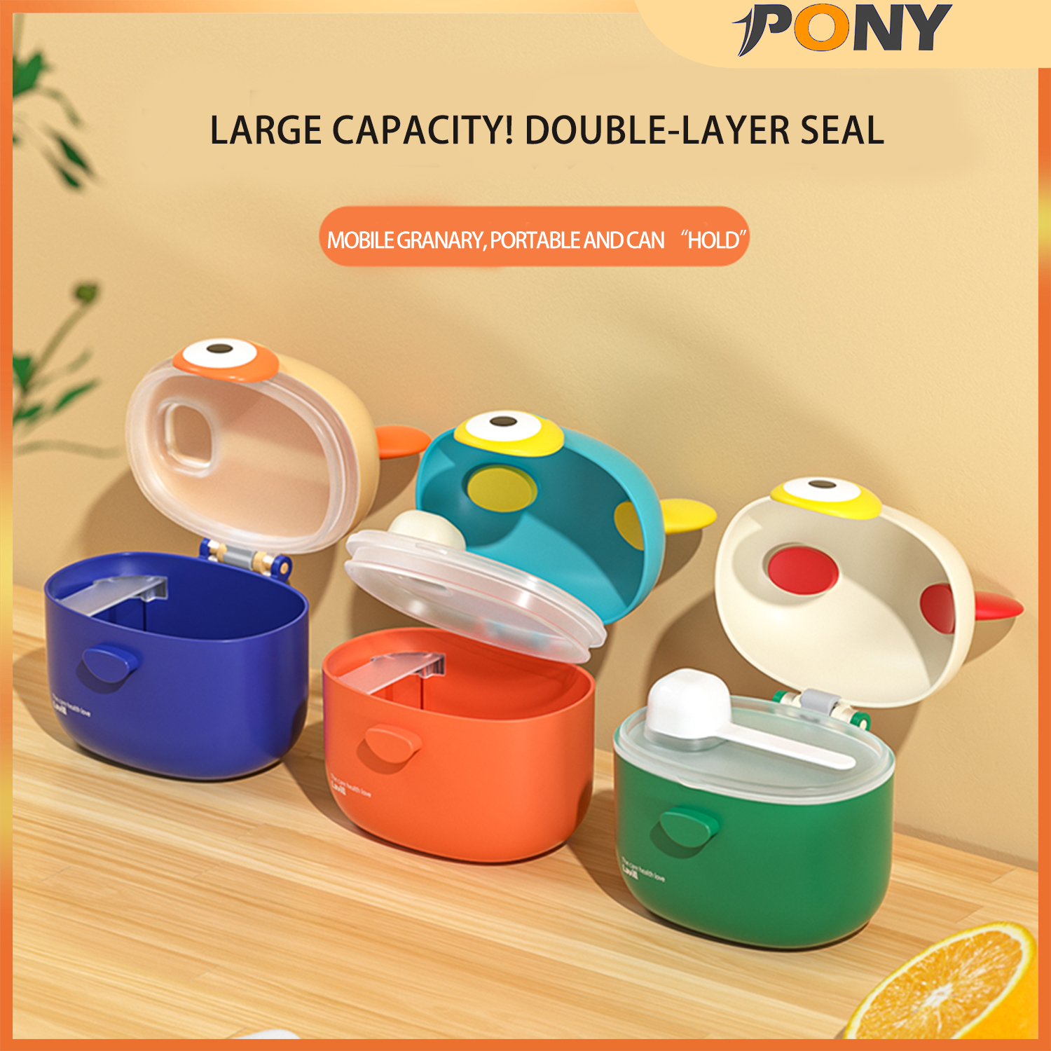 PONY HOME-Cartoon Milk Powder Container Bekas Susu Baby Kedap Udara ...
