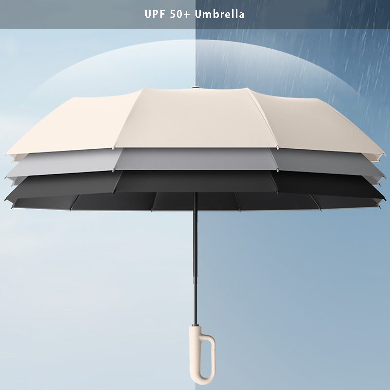 𝗔𝗡𝗧𝗜 𝗟𝗢𝗦𝗧 》 UPF50+ Oversized Ring Buckle Umbrella Automatic Folding ...