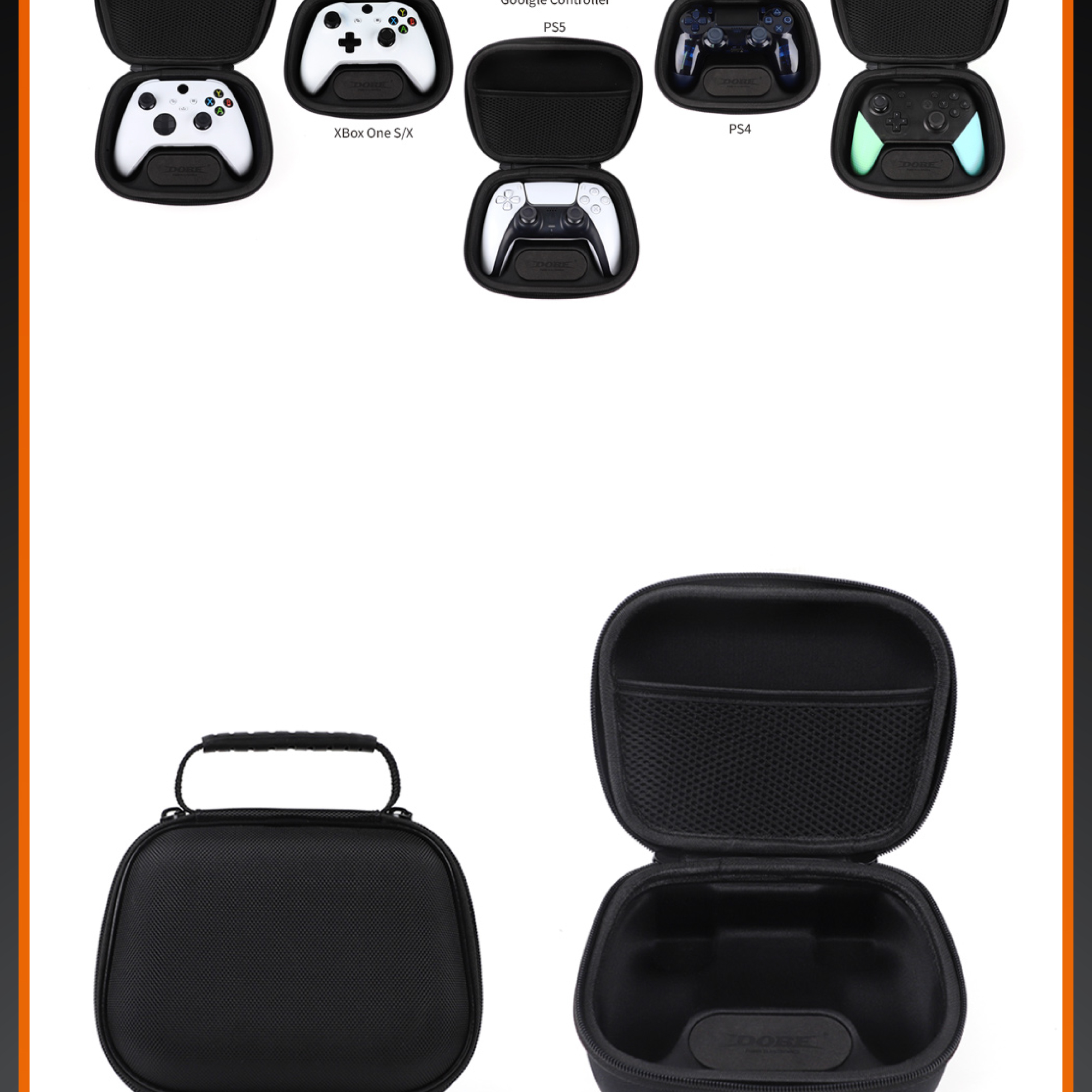 DOBE PS5 PS4 Xbox Switch Pro Controller Bag Hard Protective Case ...