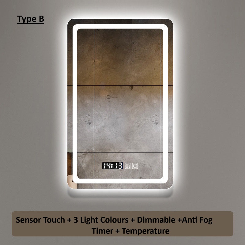 ITALY BRAND Plug in LED Mirror Wall Mirror Vanity Mirror Bathroom Lampu ...