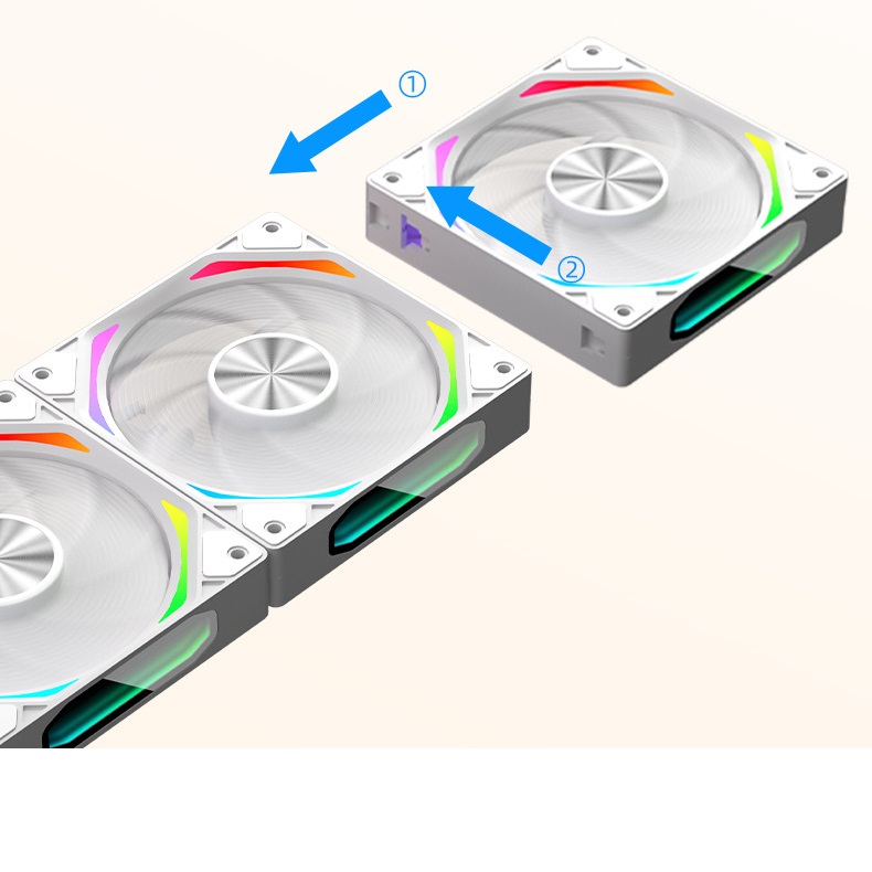 Coolmoon ORION-3 ARGB 3Pin PWM 12cm Fan / Building Block Fan / Magic ...