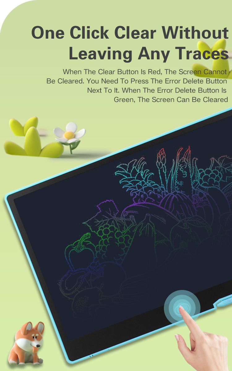 Qbrand Colorful Version LCD Writing Tablet 16 Inches Erase Drawing ...