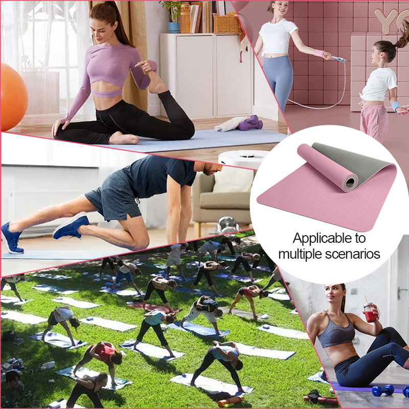 High quality TPE Yoga Mat Thick Non-Slip Mat Wrokout mat Matras yoga ...