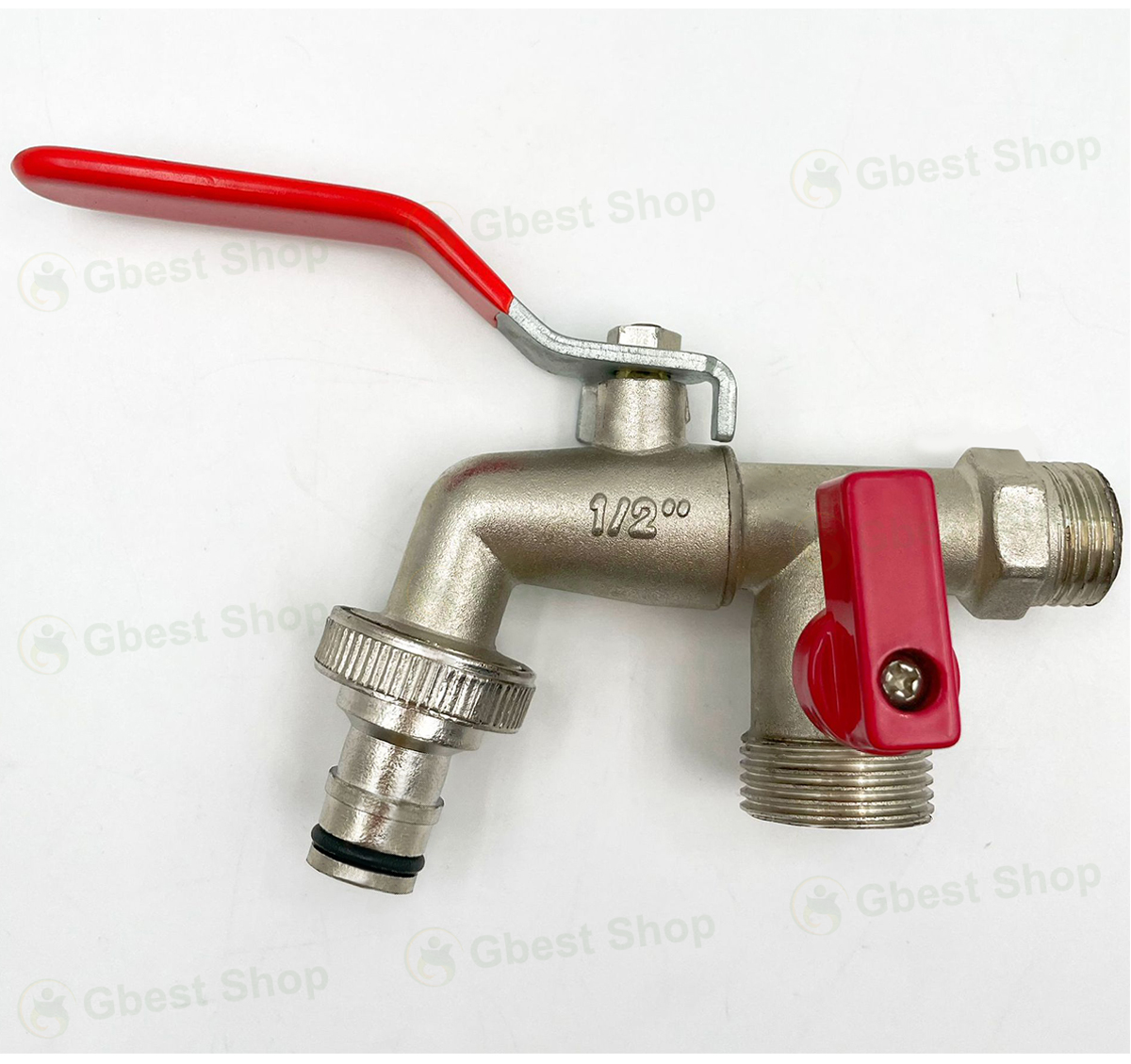 Two Way Faucet Double water outlet faucet Tap One in two out garden ...