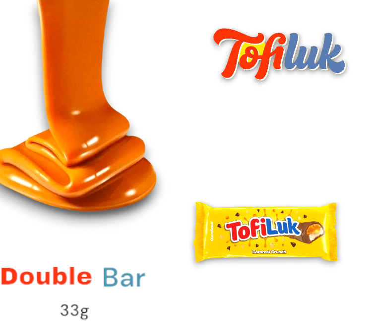 Tofiluk Caramel Crunch Chocolate Double bar | 12 pieces / 33g | Coklat ...