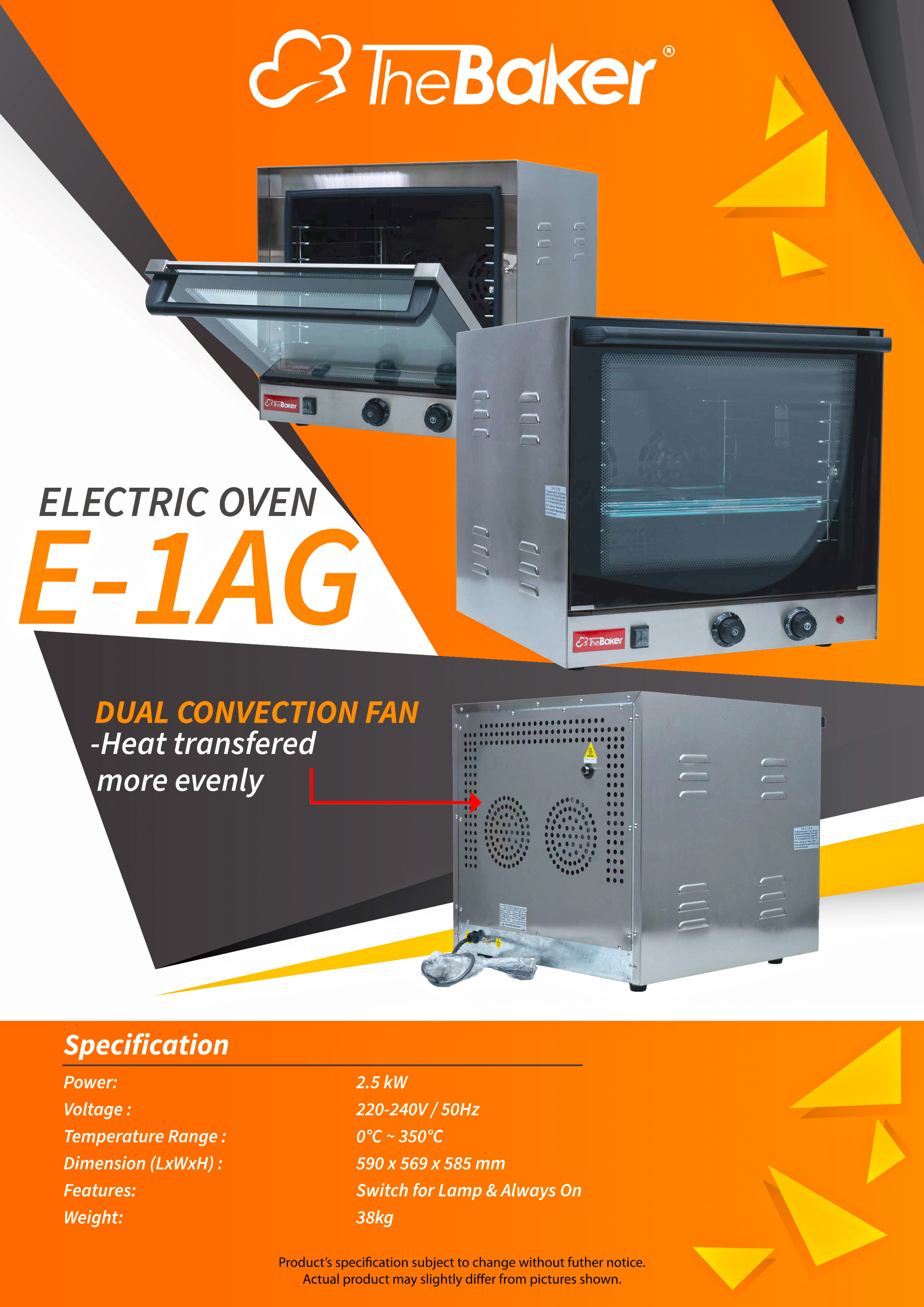 The Baker Convection Oven 8-Tray | 13 Amp Plug | For Bakery, Cake, Kuih ...