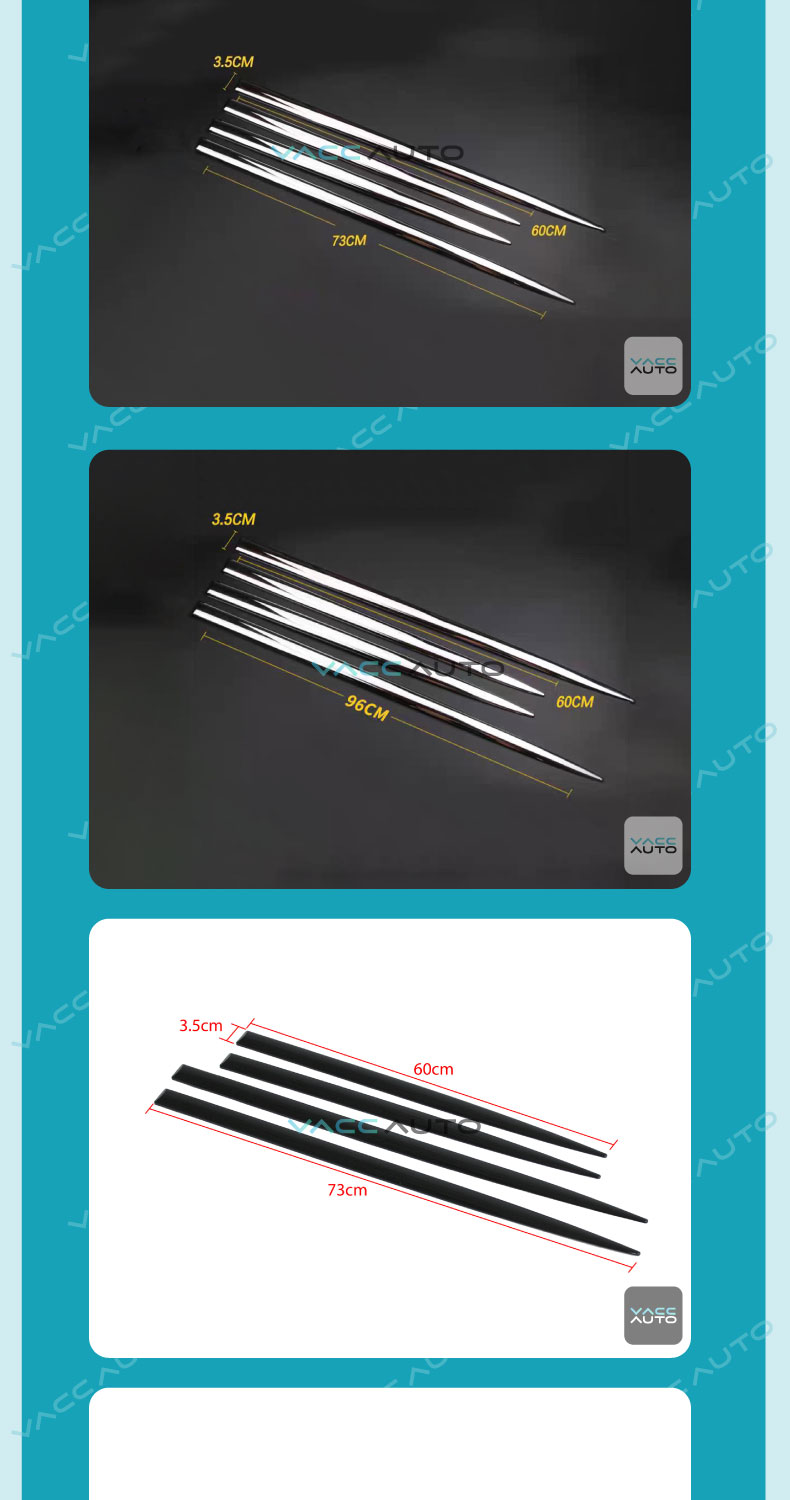 Side Door Garnish Body Lining Chrome Car Side Door Molding Moulding ...