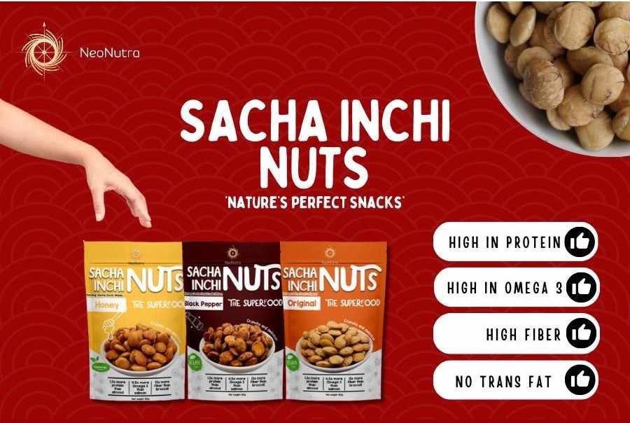 NEONUTRA Roasted Sacha Inchi Nuts Honey/Black Pepper/Original 150gm ...