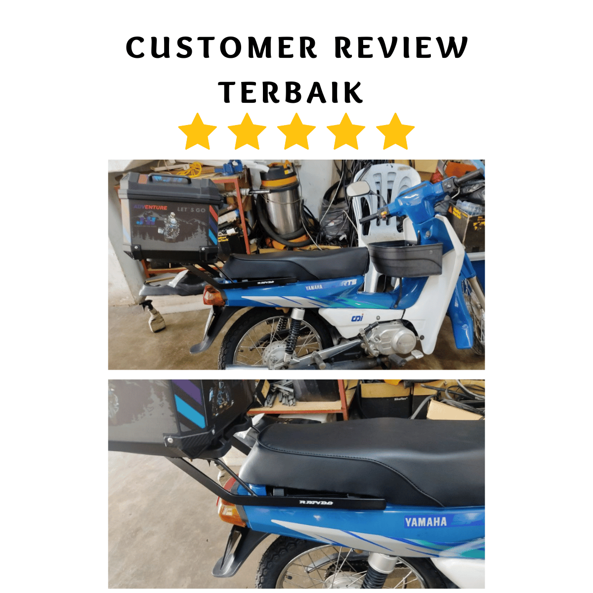 RAPIDO MONORACK For Yamaha Motorcycle Rack Box Motorsikal Rack Kaki ...