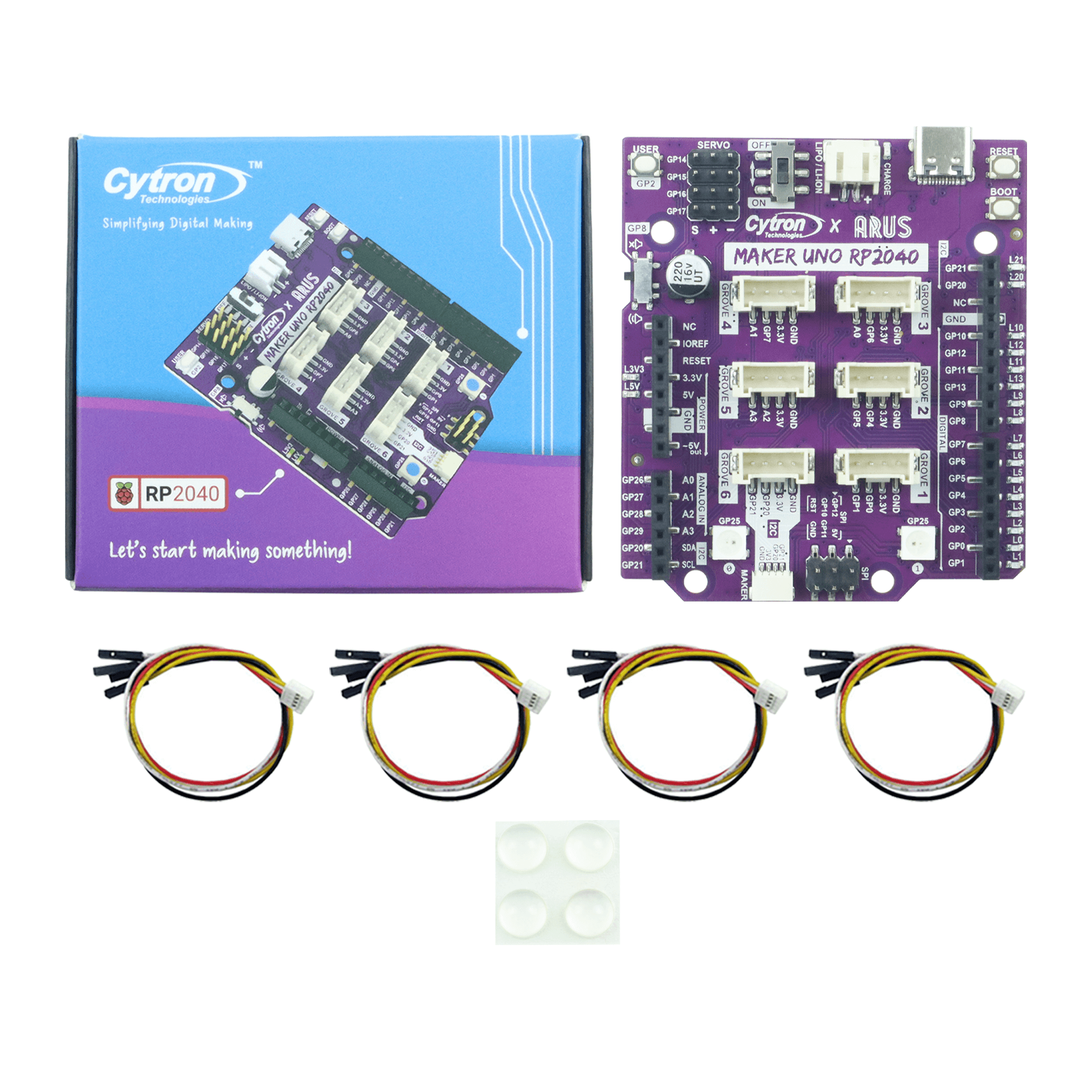 Maker Uno RP2040 with Raspberry Pi® RP2040, Python for microcontrollers - MicroPython or ...